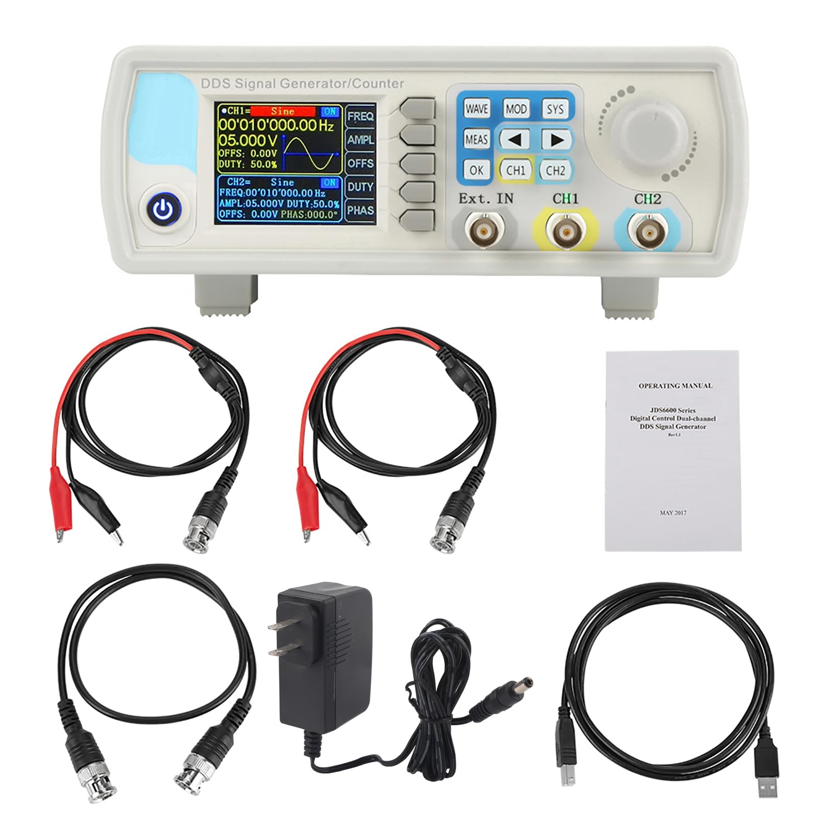 Signal Generator 80MHz Seesii 80MHz Dual Channel Signal Generator ...