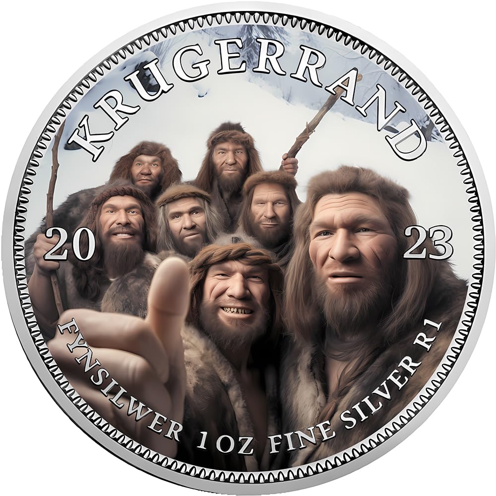 Buy Neanderthals Selfies From History Krugerrand 1 Oz Silver Coin 1 ...