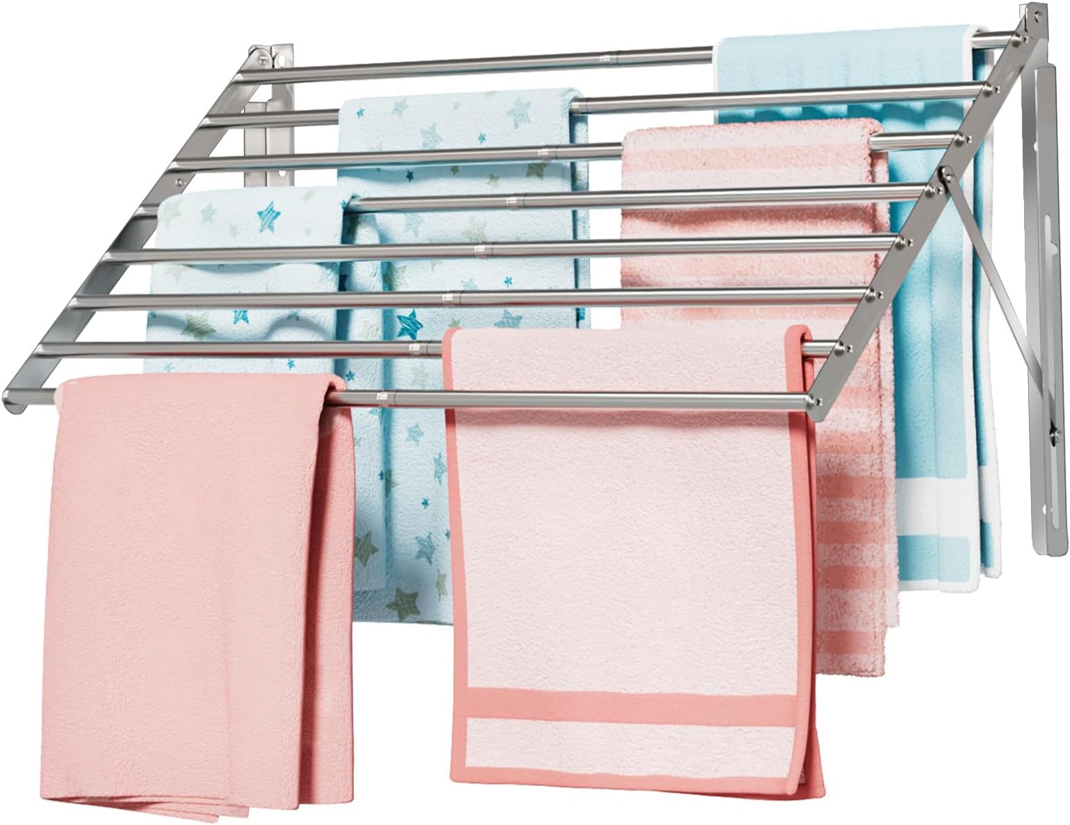 Amazon.com: Greenway Stainless Steel Indoor Wall Mount Drying Rack ...