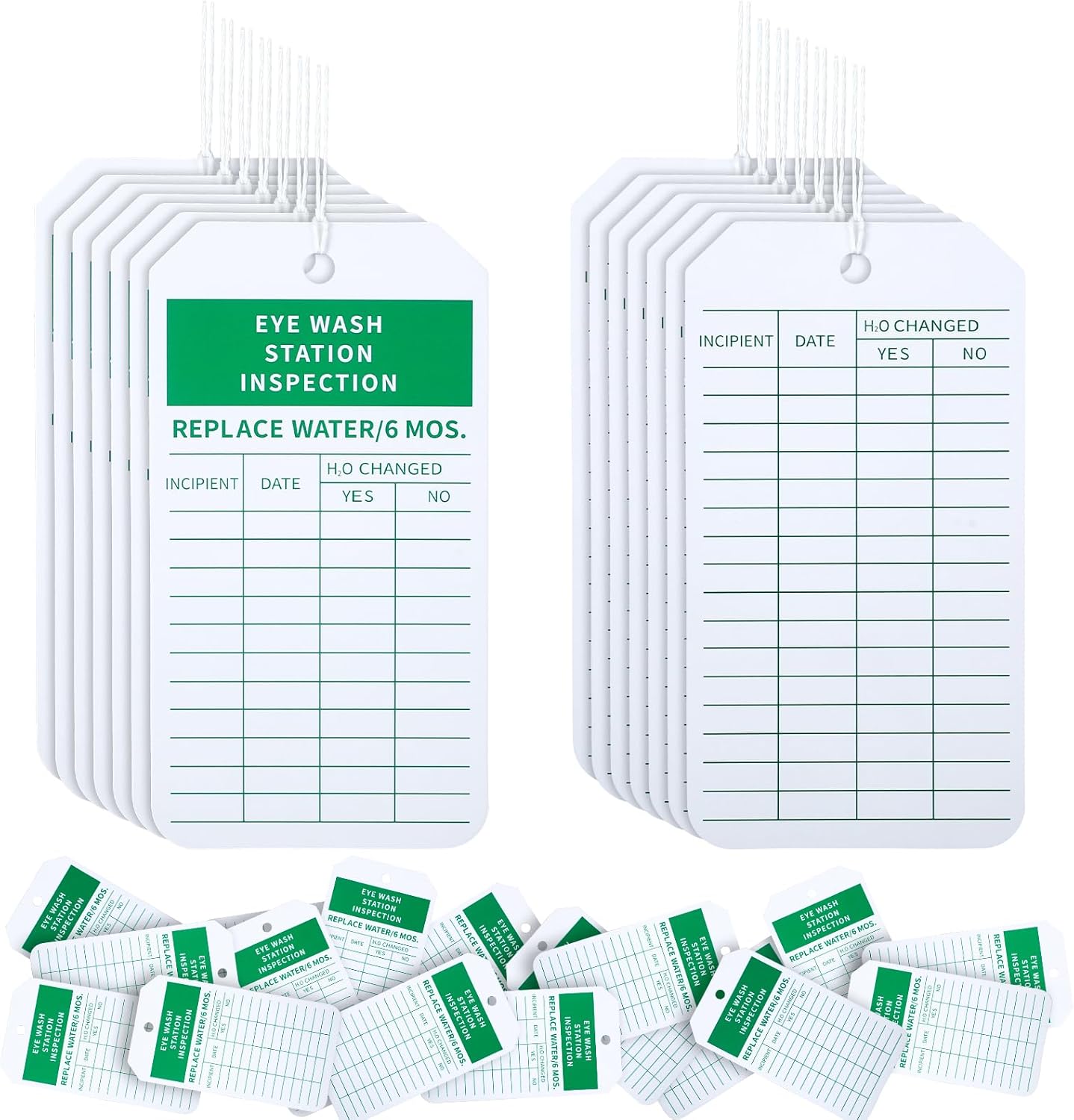 Amazon.com: Sinload 100 Pcs 6" x 3.15" Eye Wash Station Inspection Tags ...