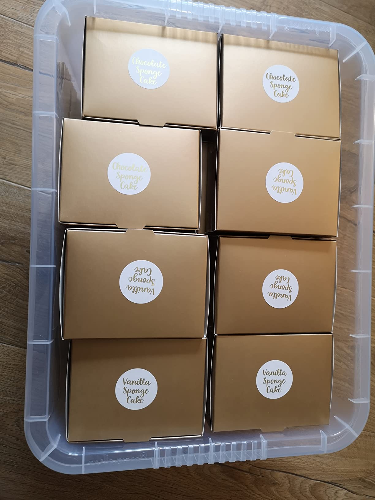 20 Premium White Lined single slice cake favour boxes 120x90x35mm (Pale ...