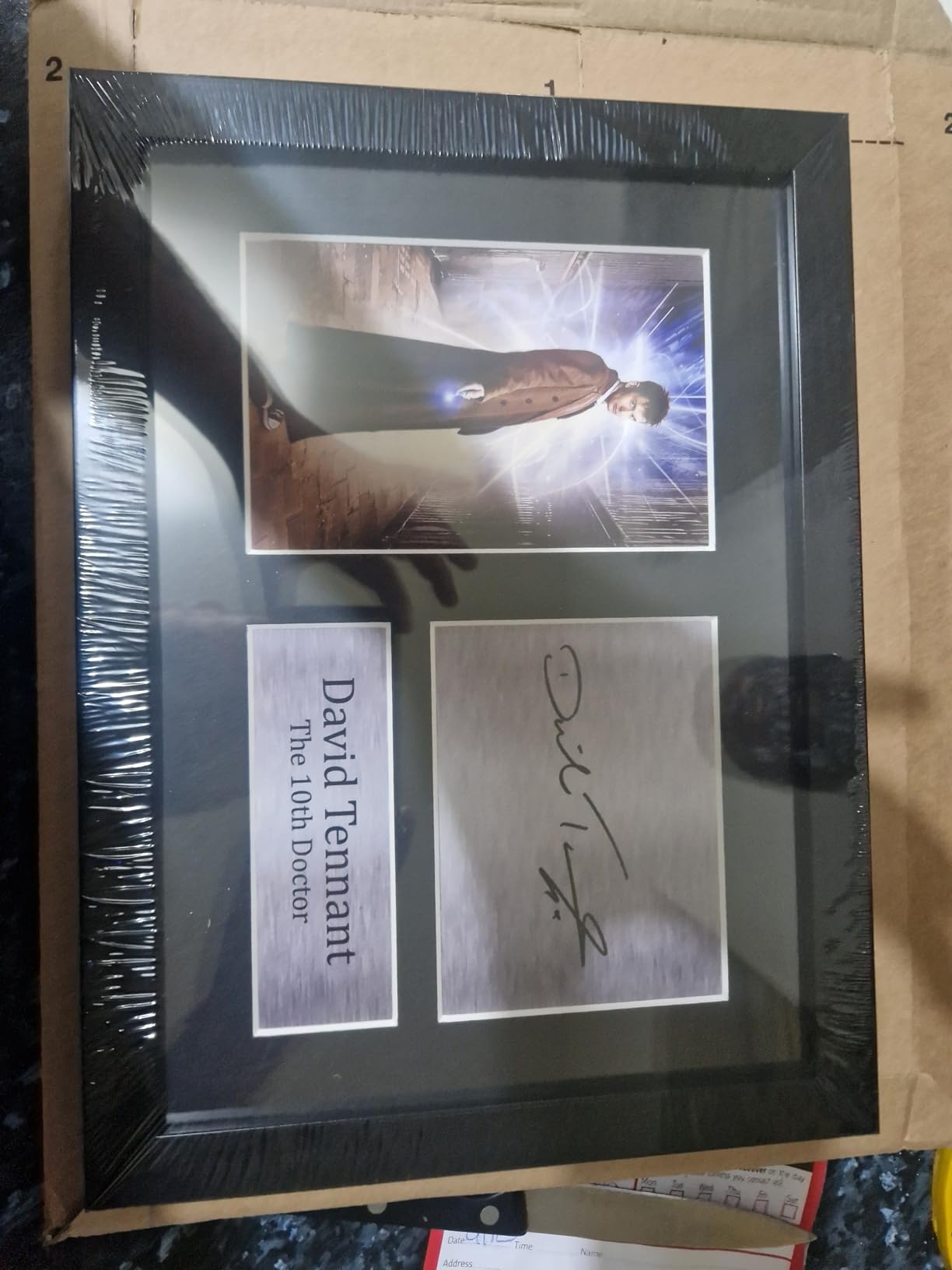 HWC Trading David Tennant Dr Who 16 x 12 inch Canvas Print Signed ...