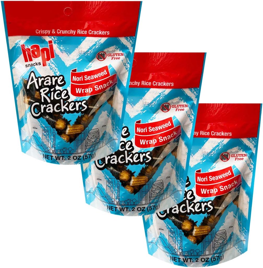 Amazon.com: Hapi Yaki Mochi Crispy Puffed Rice Crackers 3 oz (Pack of ...