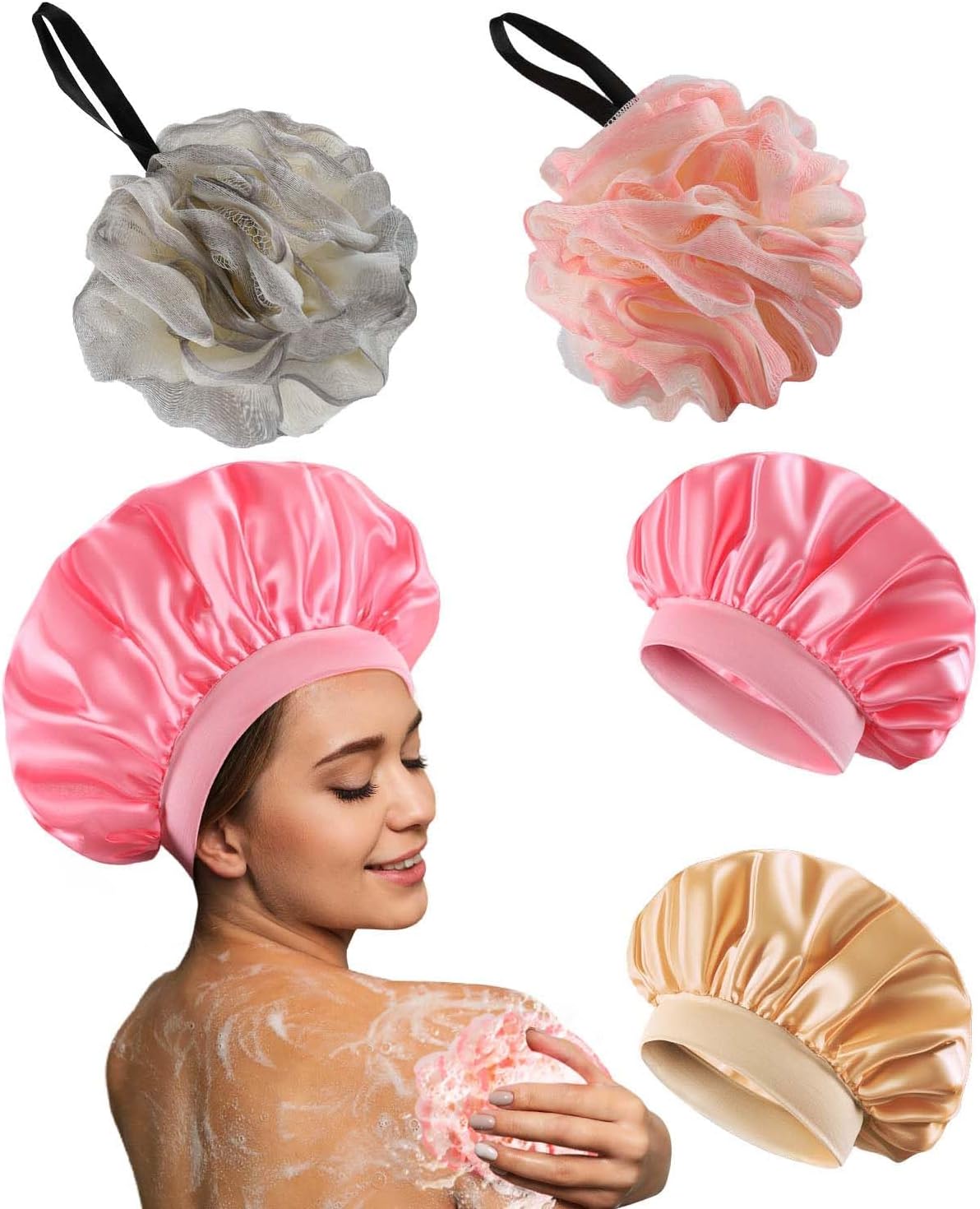 Amazon.com: Shower Puffs for Body - Bath Luffa Loofa Loufa Puff for Men ...