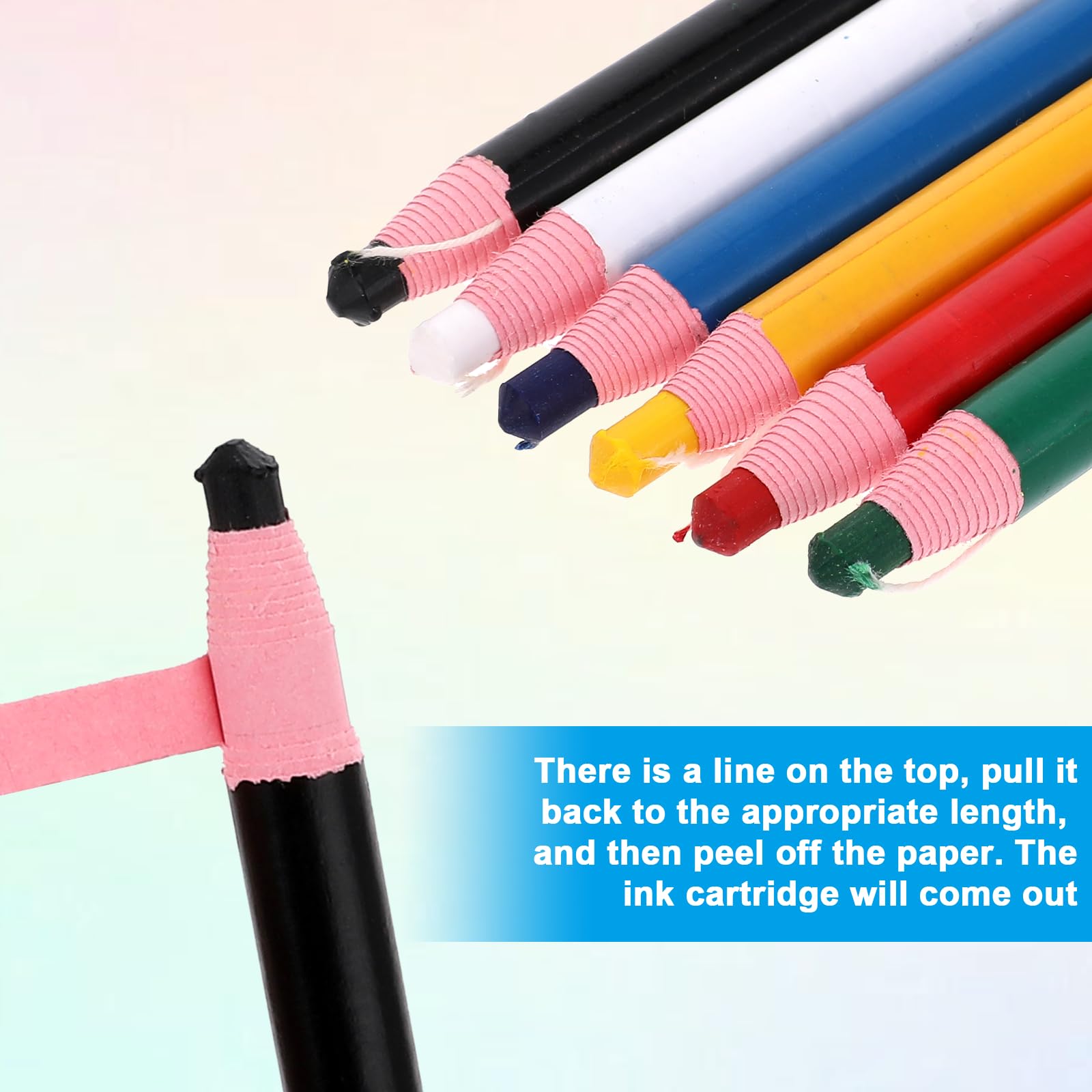 Xthrotsenk 12 Pieces Fabric Pencil 6 Colors Sewing Mark Pencils Chalk ...