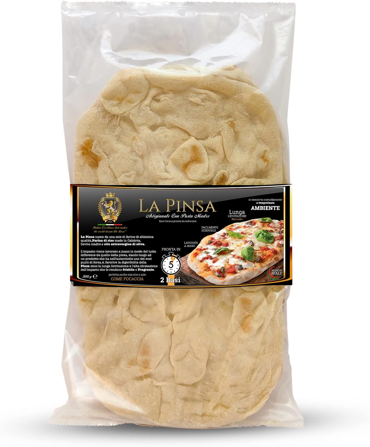 Pinsa Artigianale Precotta ,box da 4 Basi 2 Confezioni Base da Condire ...