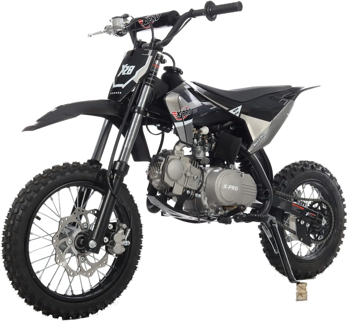 Amazon.com: X-PRO 110cc Dirt Bike with Semi-Automatic Transmission, Kick Start, Big 14"/12 ...