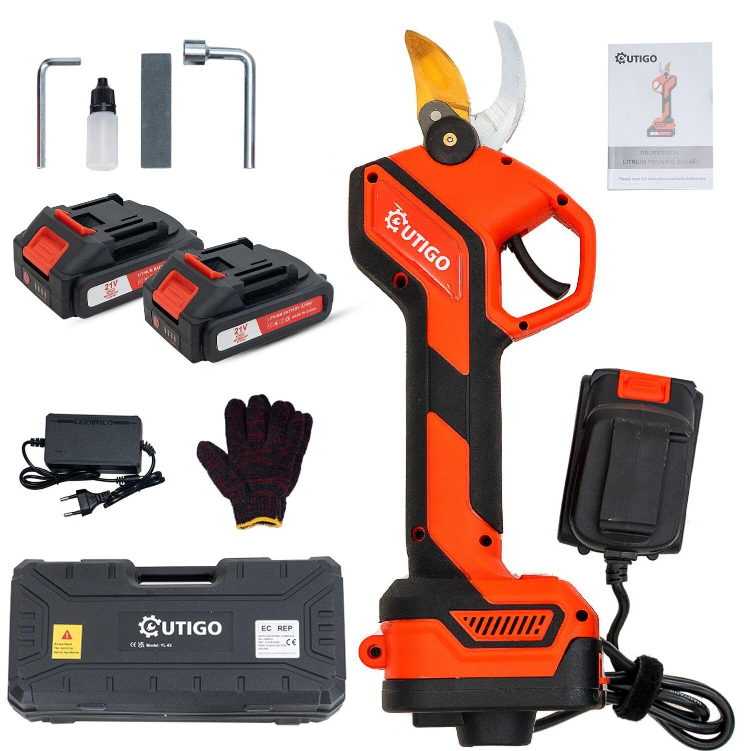 OUTIGO Sécateur Électrique Sans fil, 25mm Secateur Electrique 3000 mAh ...