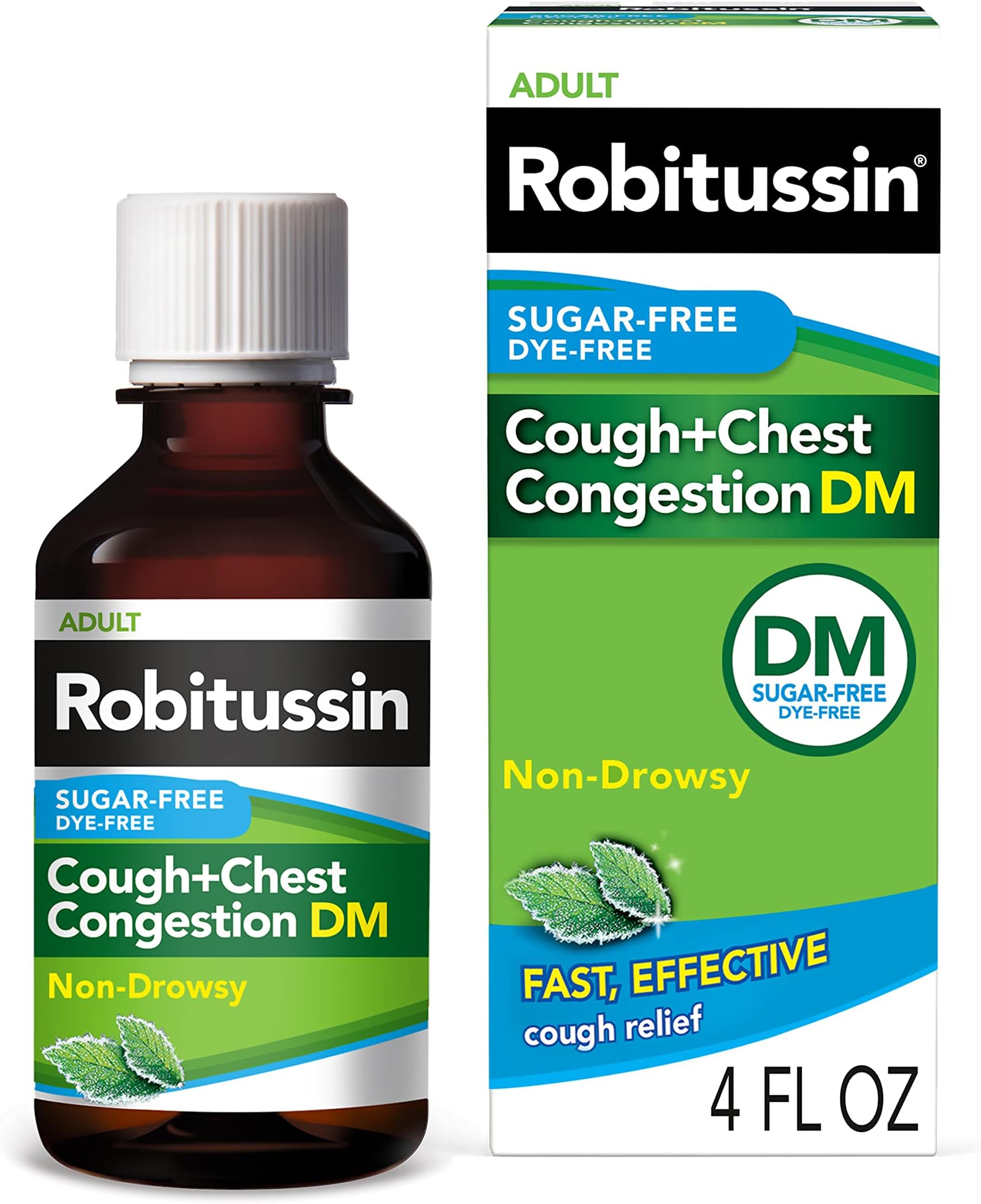 Amazon.com: Robitussin Sugar Free Cough + Chest Congestion DM, Cough ...