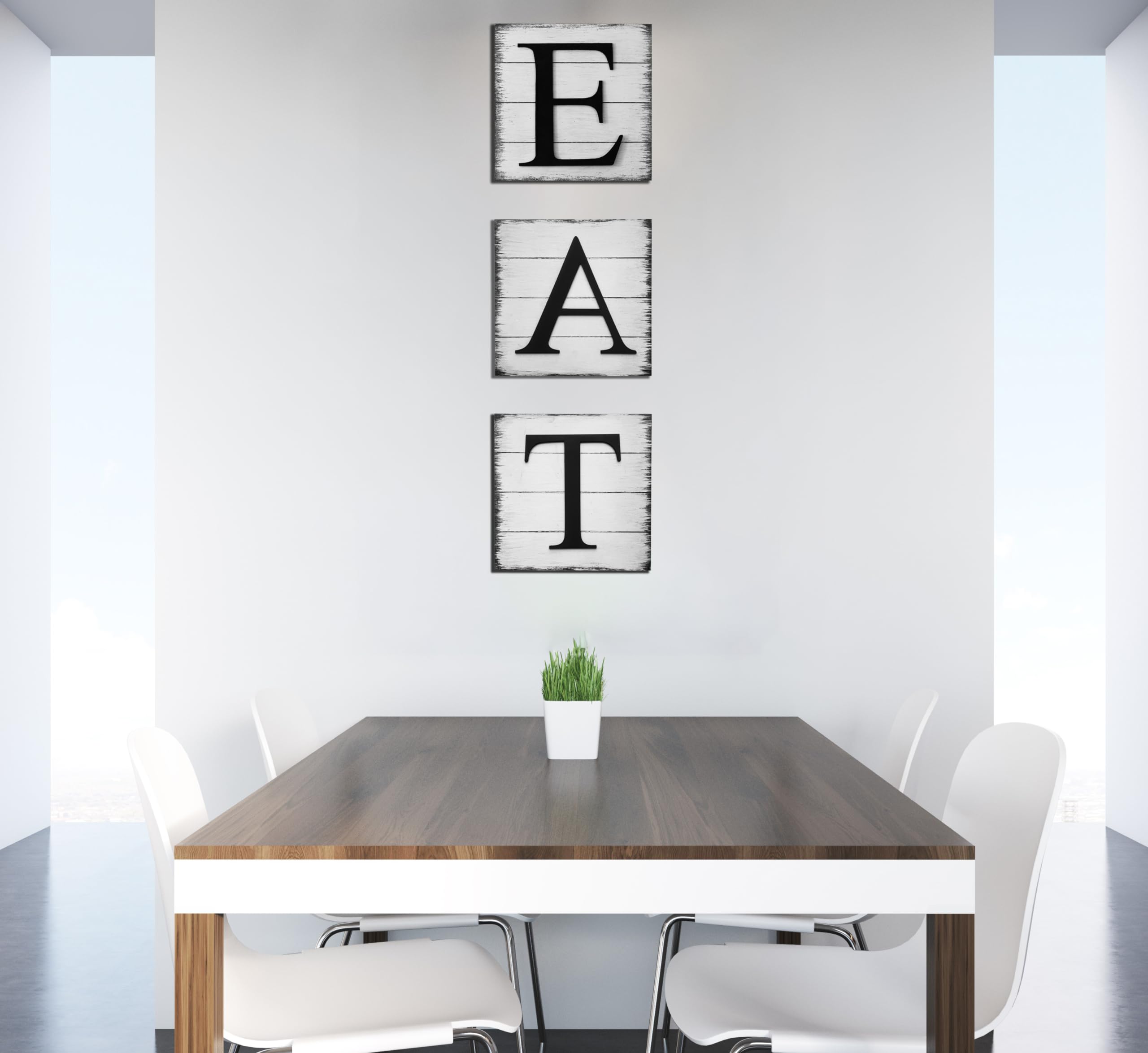 Snapklik.com : Eat Sign Set Hanging Art Kitchen Eat Sign Farmhouse Wall ...
