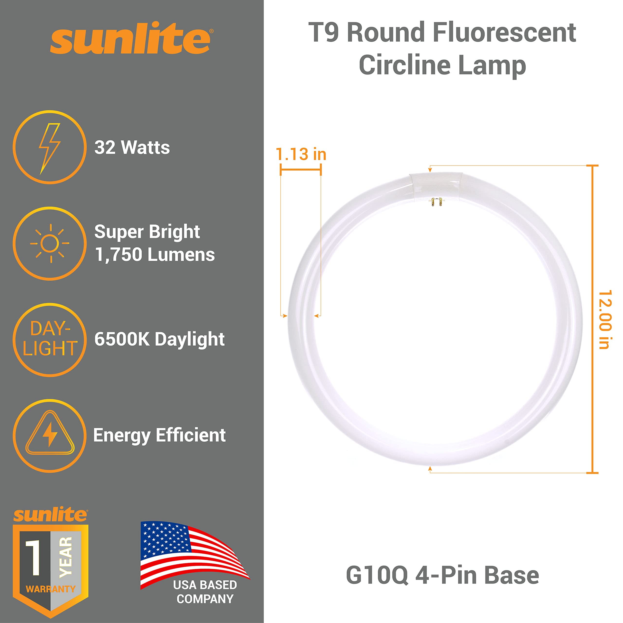 Snapklik.com : Sunlite 05039 FC12T9/DL T9 Round Fluorescent Circline Lamp