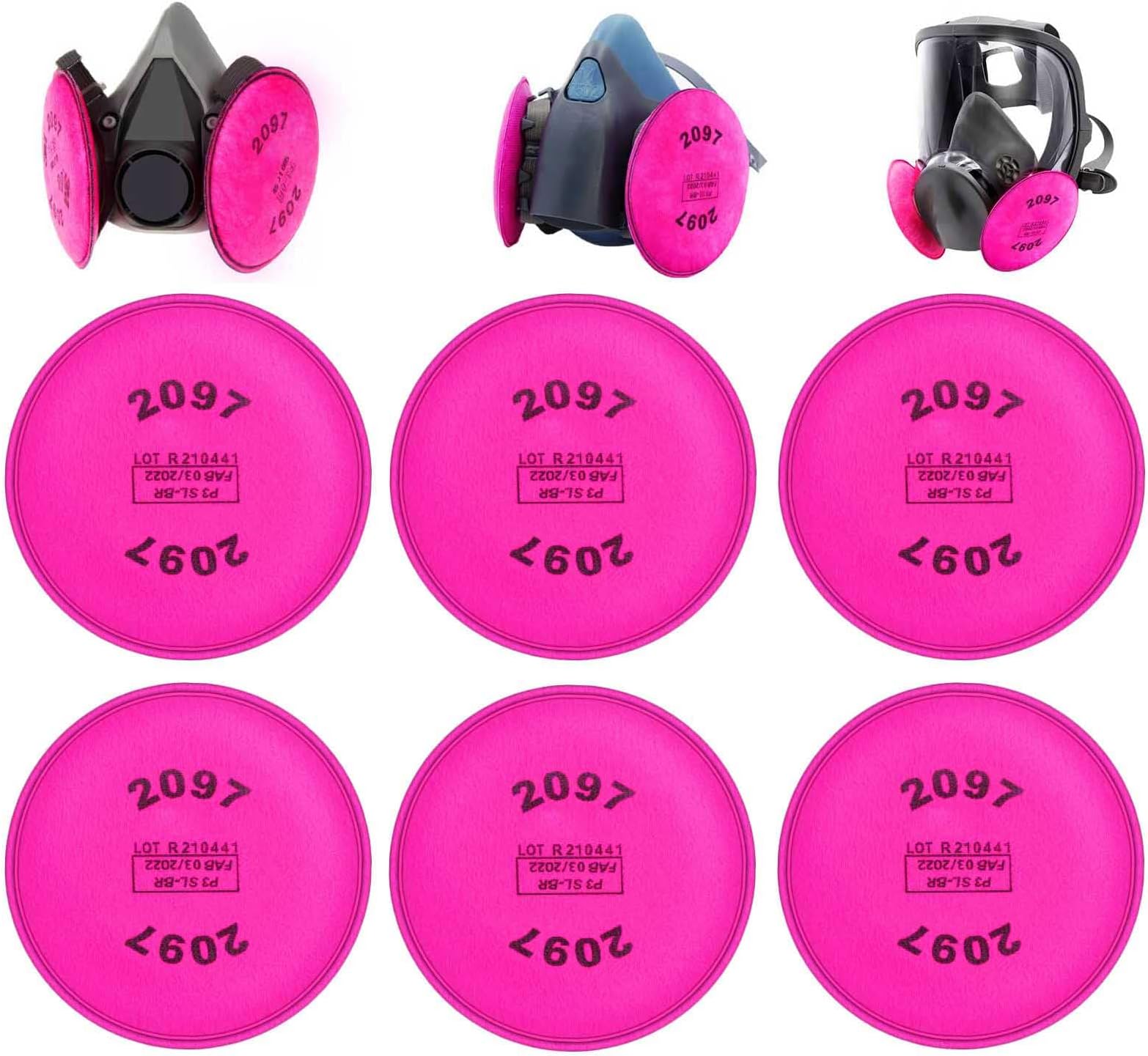 3M - 2097 P100 Particulate Filter For 5000, 6000, 6500, 7000 And FF-4 ...