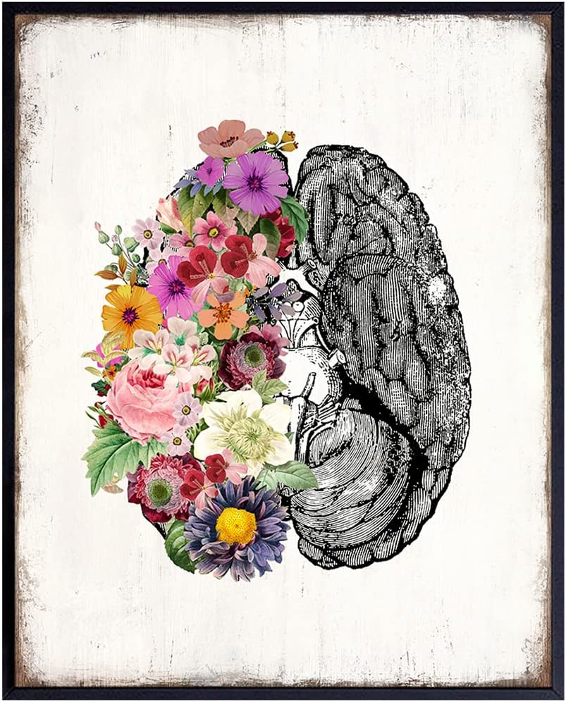 Flower Brain Wall Art & Decor - Vintage Human Australia | Ubuy