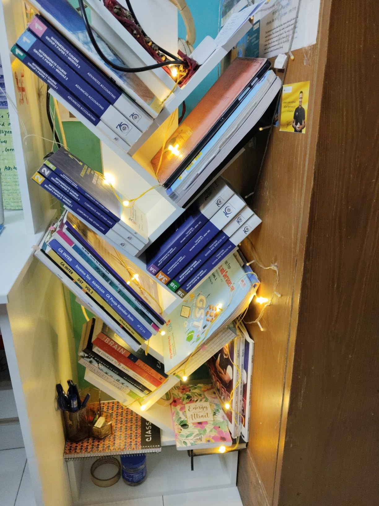 ABOUT SPACE Book Shelf for Home - 11 Tier Tree Shaped Book Rack for ...