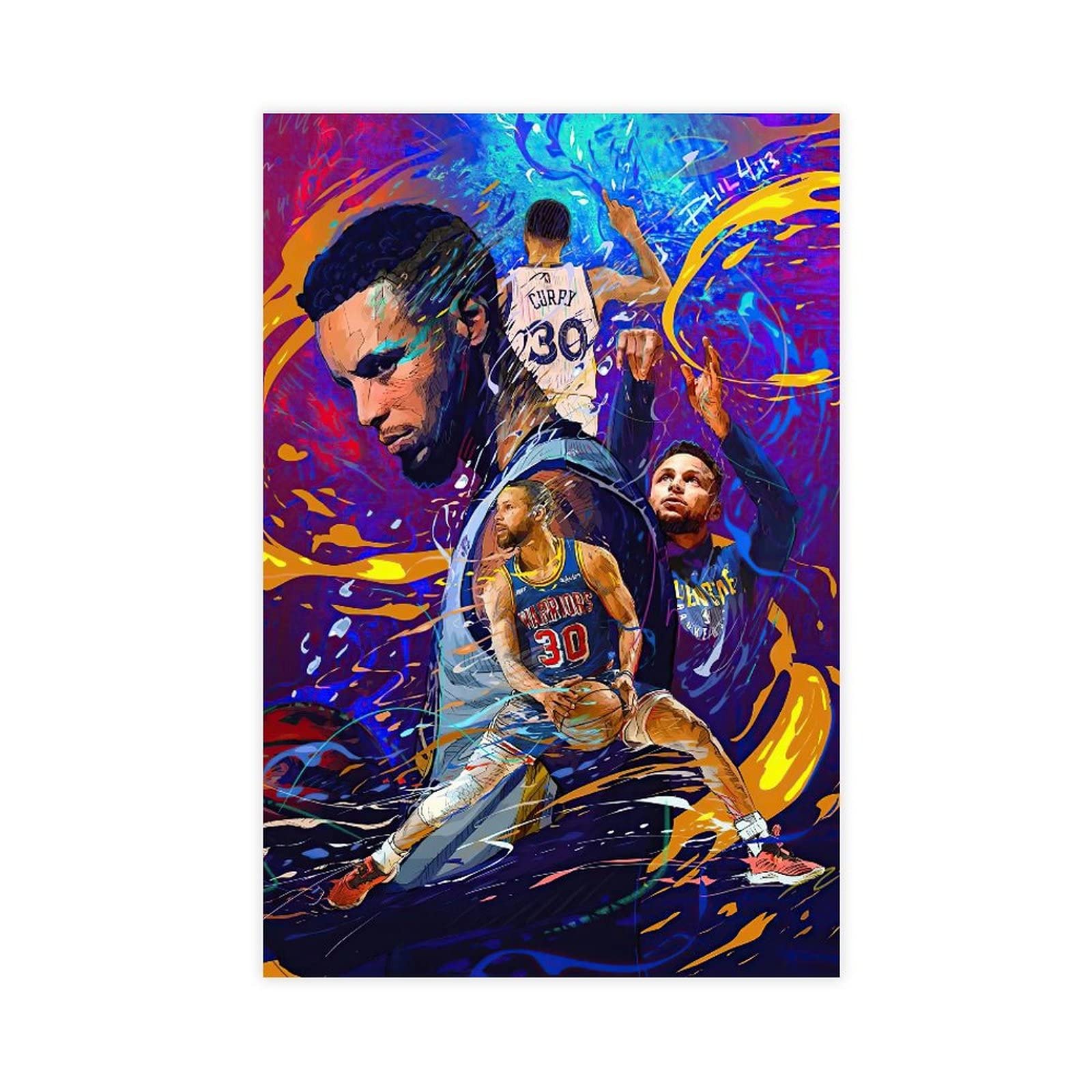 Stephen Curry Paintings Steph Curry Watercolor, Golden State Warriors