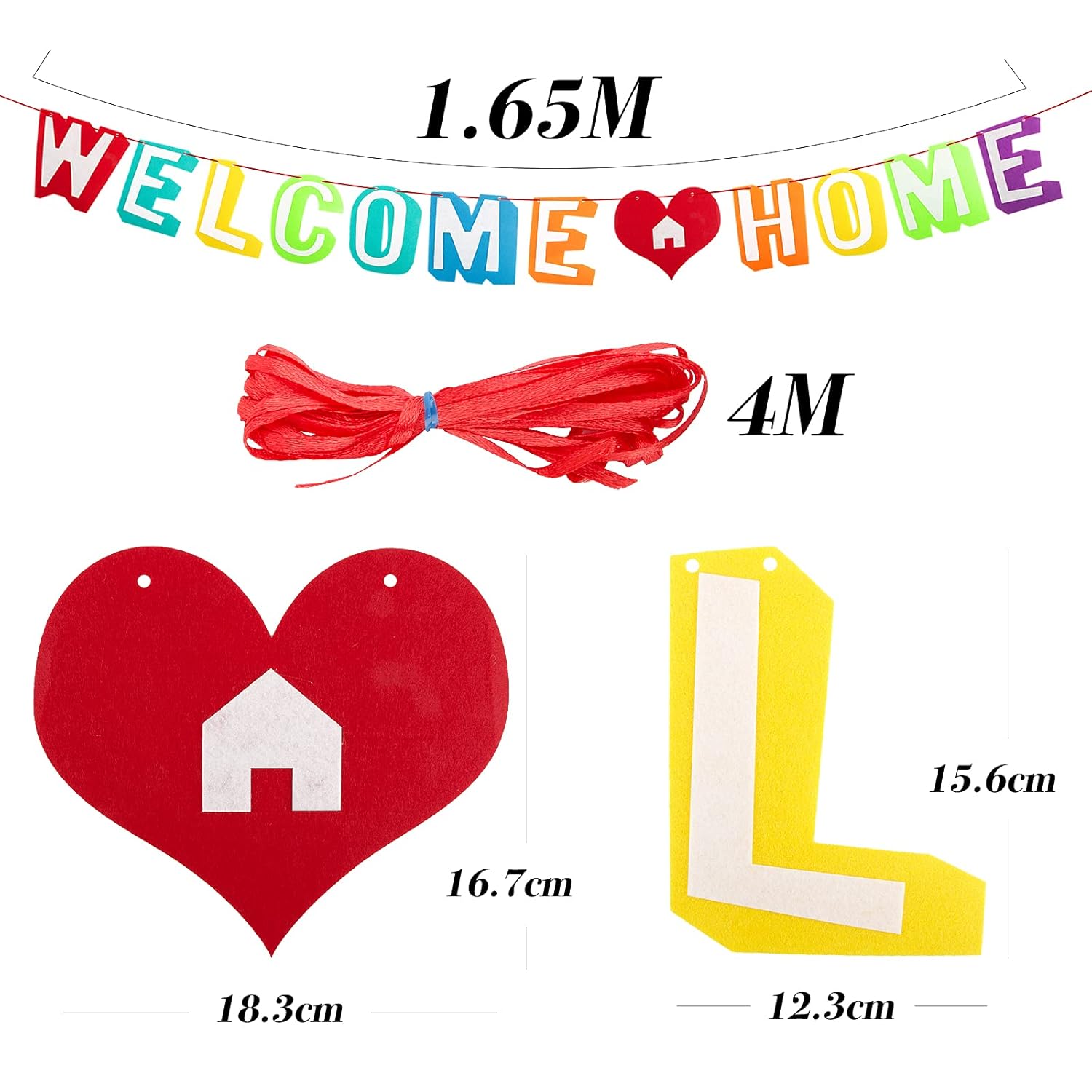 Welcome Home Banner Colorful Felt Welcome Home Bunting Banner New Home ...