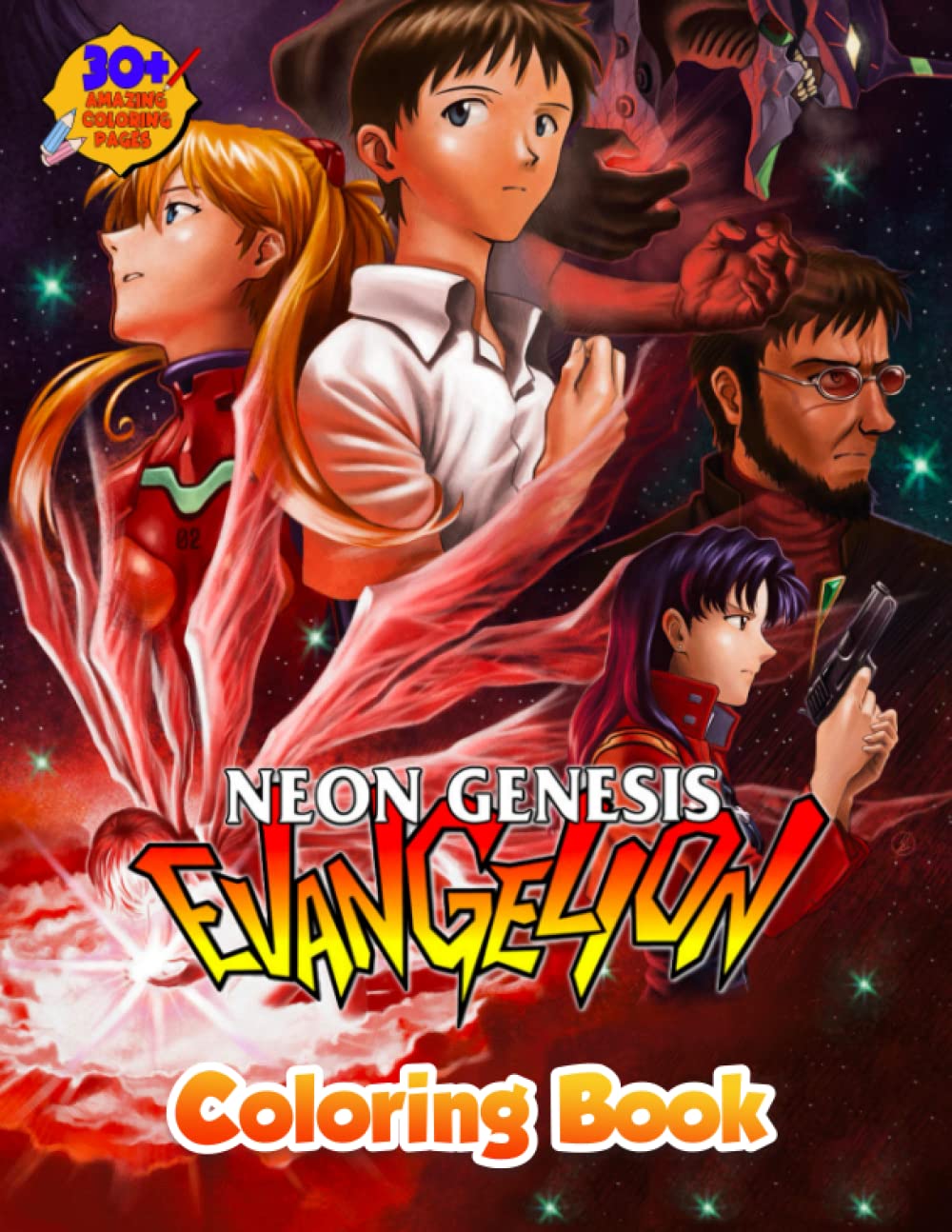 Buy Neon Genesis Evangelion Coloring Book: Evangelion Art Book With 30 ...