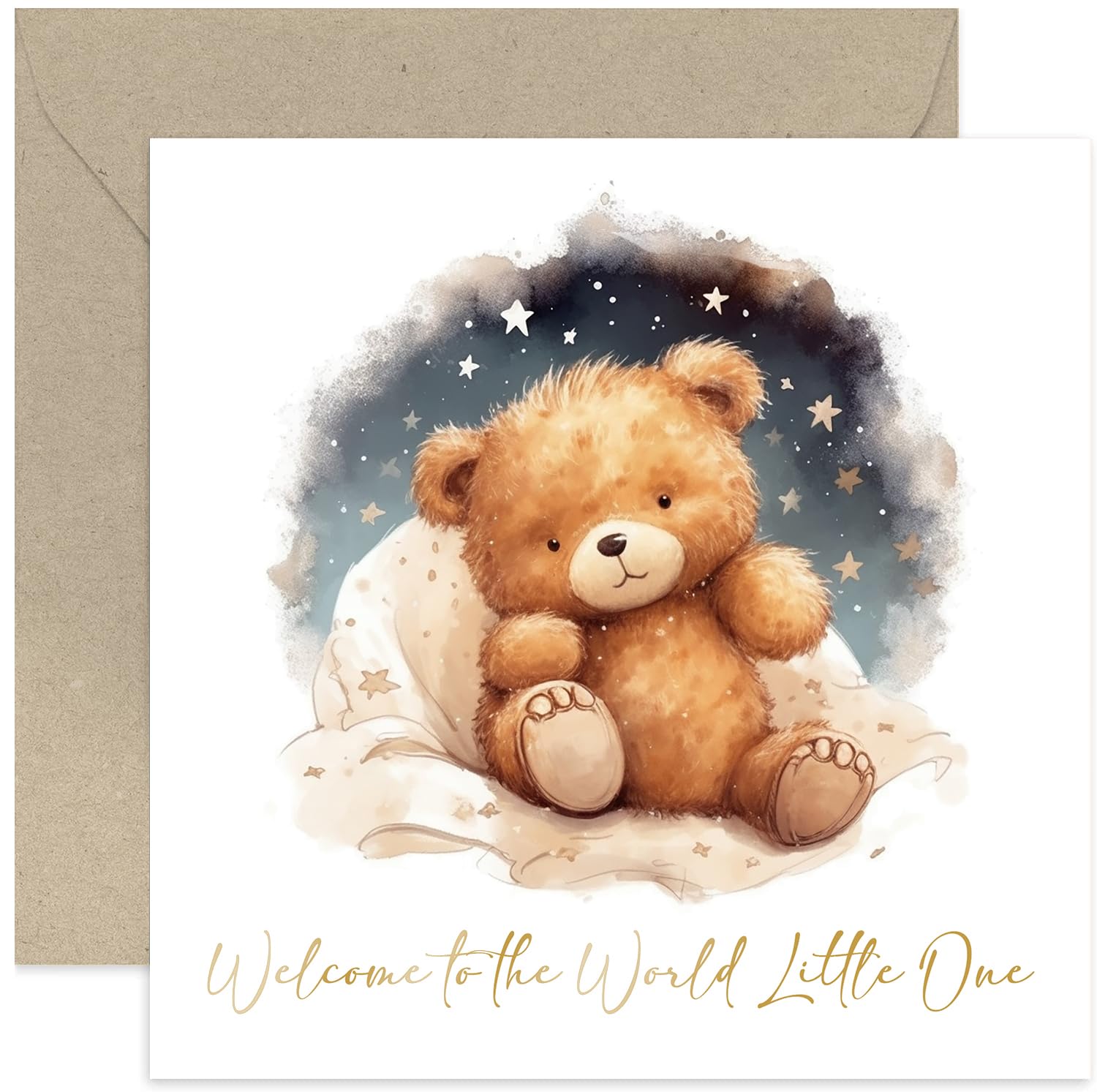 Amazon.com : Welcome Little One New Baby Card for Baby Boy or Girl ...