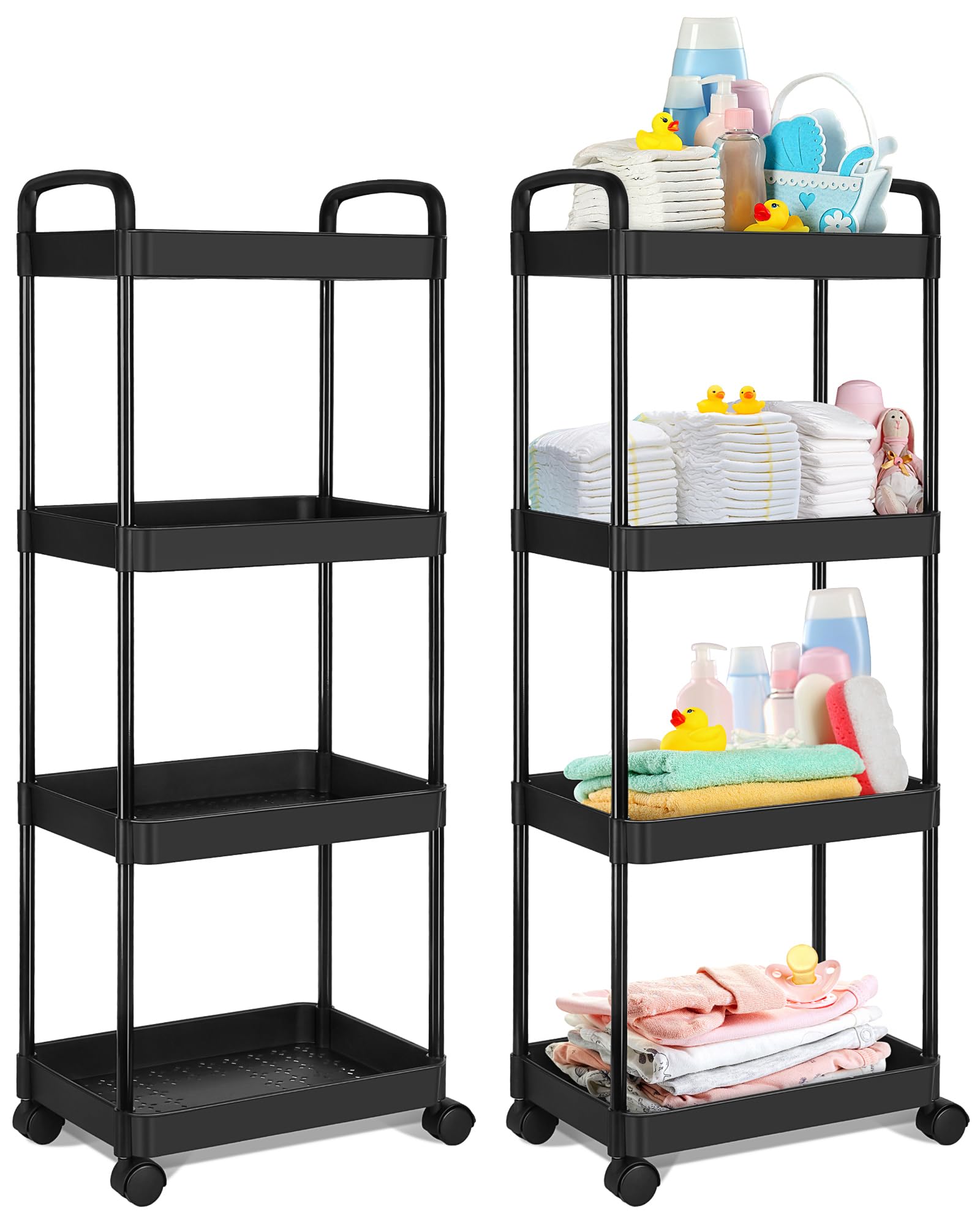 Snapklik.com : Barydat Baby Diaper Caddy Organizer, Rolling Plastic ...