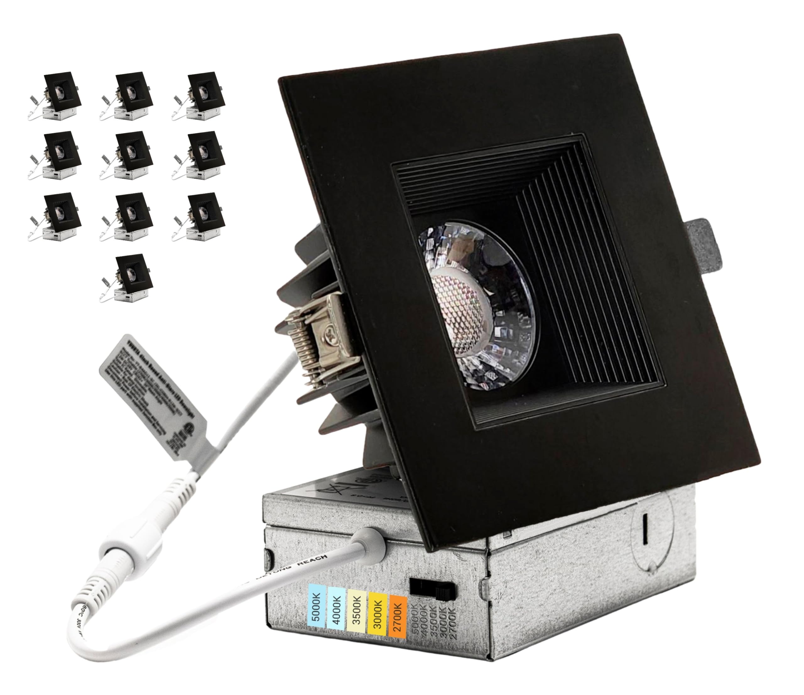 10 Square Recessed Light Fixture Square Panel Recessed Mount Light