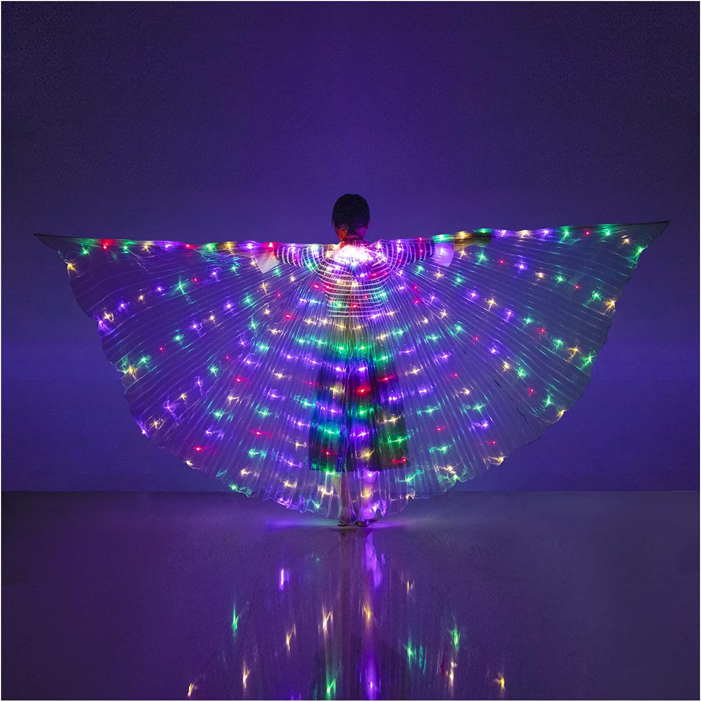 Amazon.com: iMucci LED Lights Belly Dance Wing Isis Wings with Sticks ...