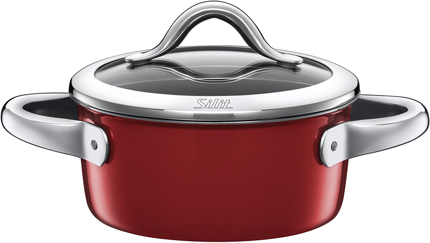 Amazon.com: Silit Pot Ø 16 cm Approx. 1.3L Vitaliano Rosso Pouring Rim ...