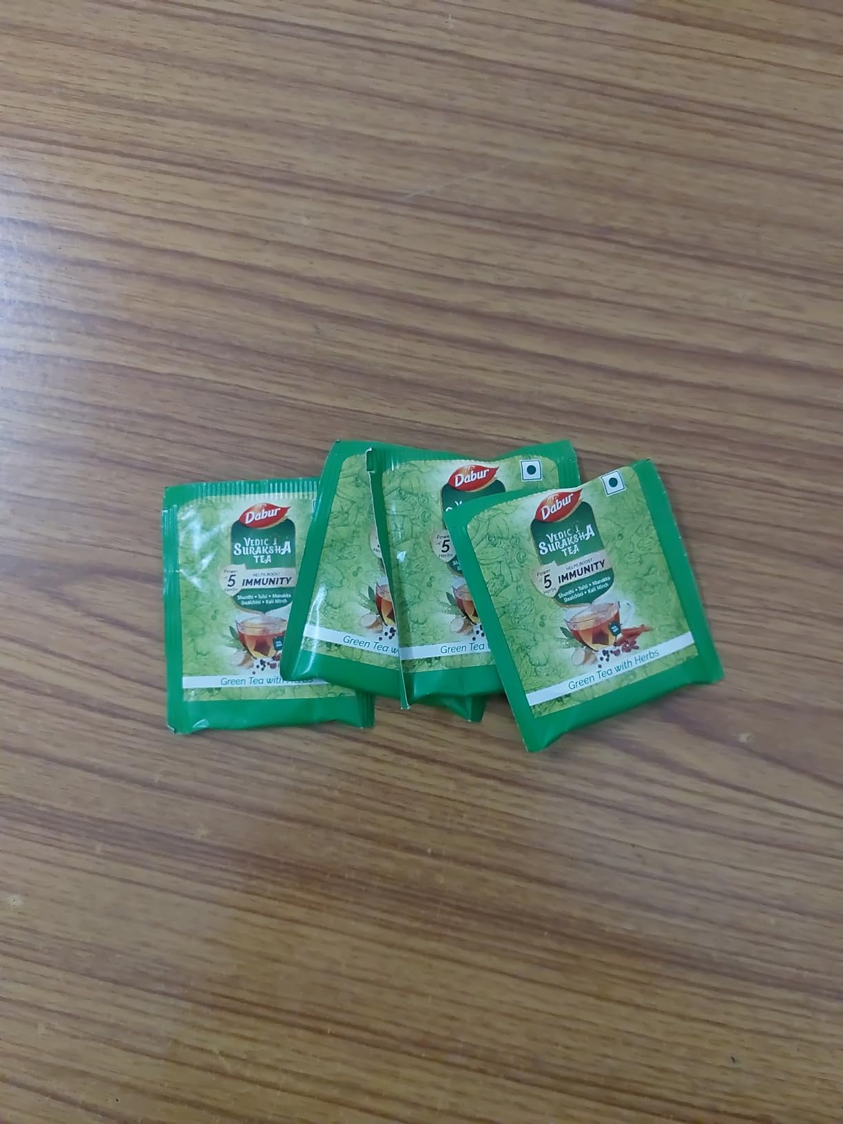 Dabur Vedic Suraksha Green Tea - 100 Tea Bags & Dabur Vedic Green Tea ...