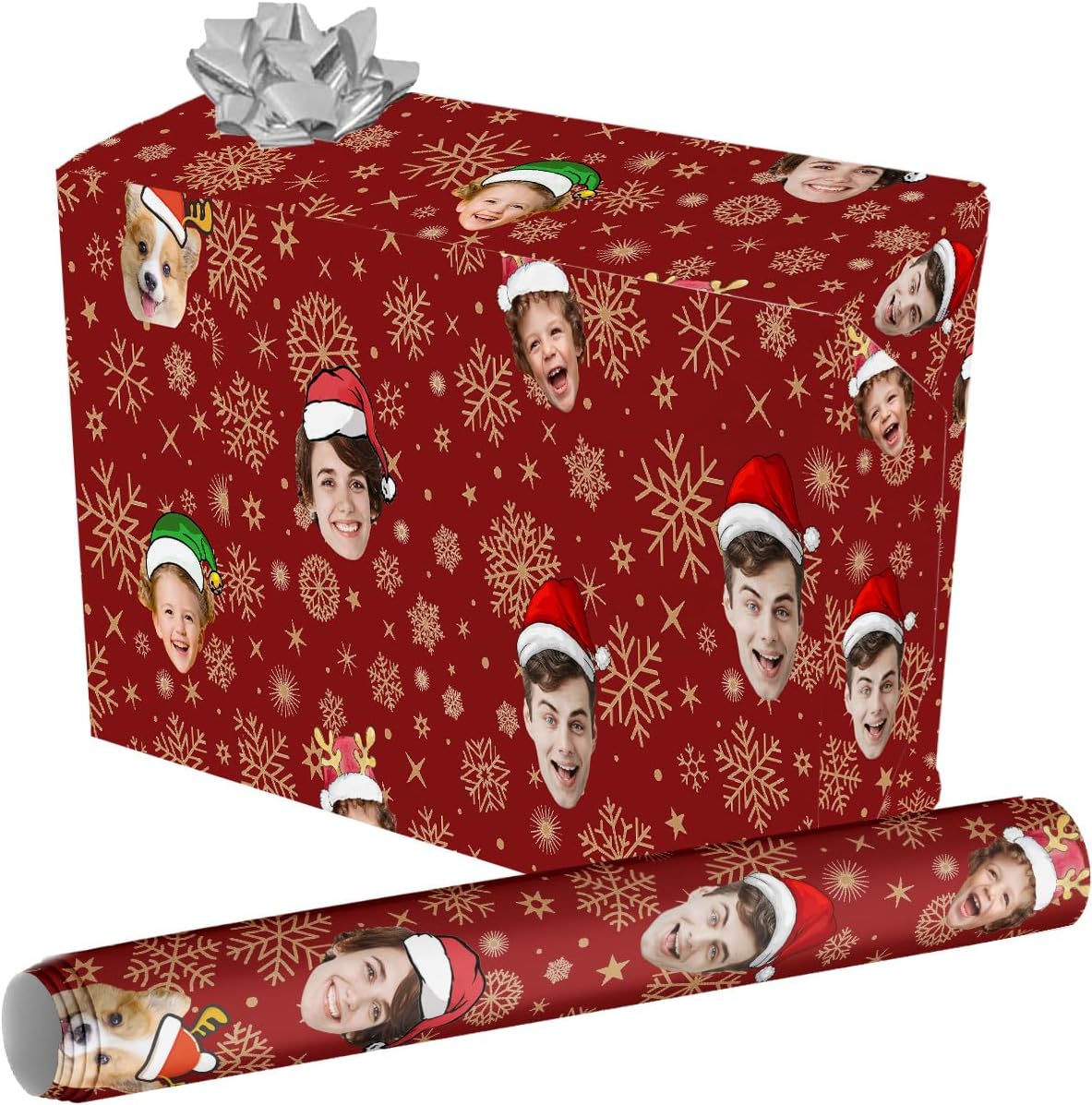 Amazon.com: M YESCUSTOM Custom Wrapping Paper, Personalized Christmas ...