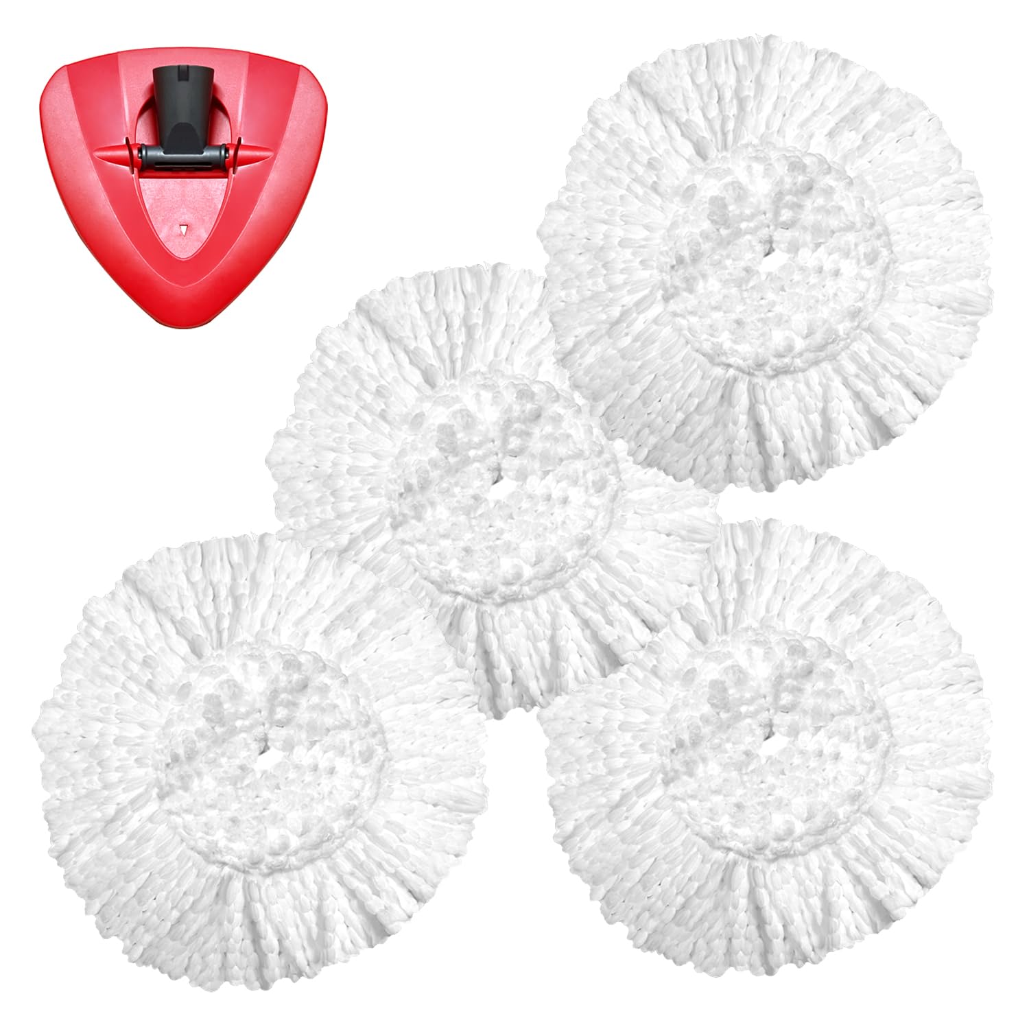 Snapklik.com : 4 Pack Spin Mop Replacement Heads Microfiber Spin Mop ...