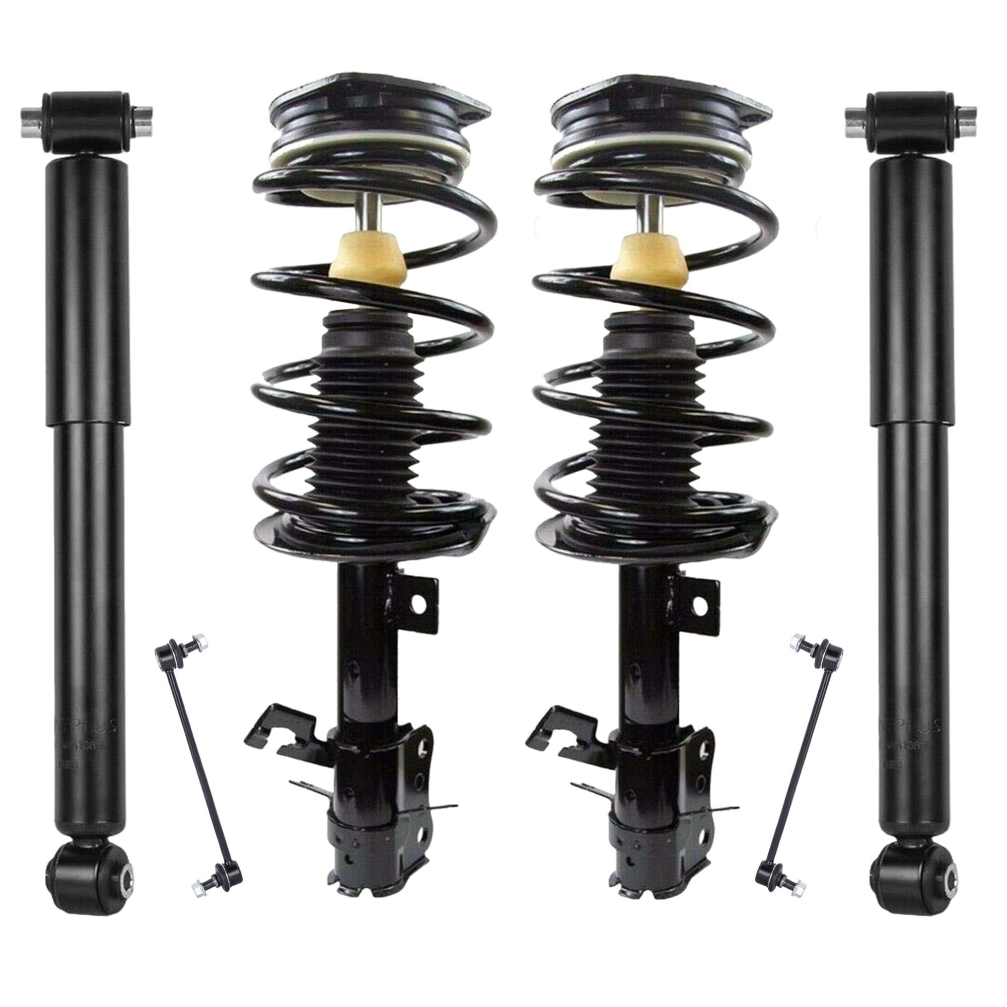 Amazon.com: KUIPERAUTO 6PC Front ＆ Rear Strut Spring with Stabilizer ...