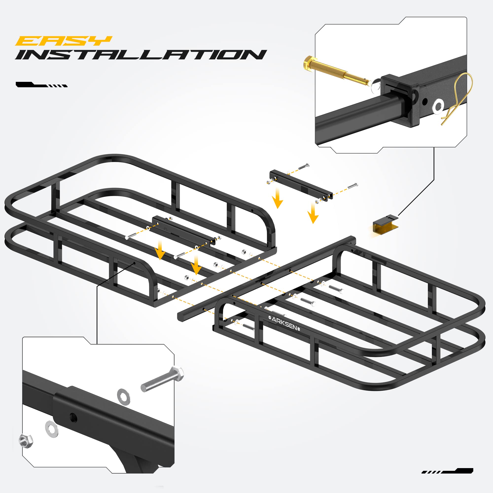Snapklik.com : 53 X 19 Inch Heavy Duty Cargo Rack Carrier 500 Lbs ...