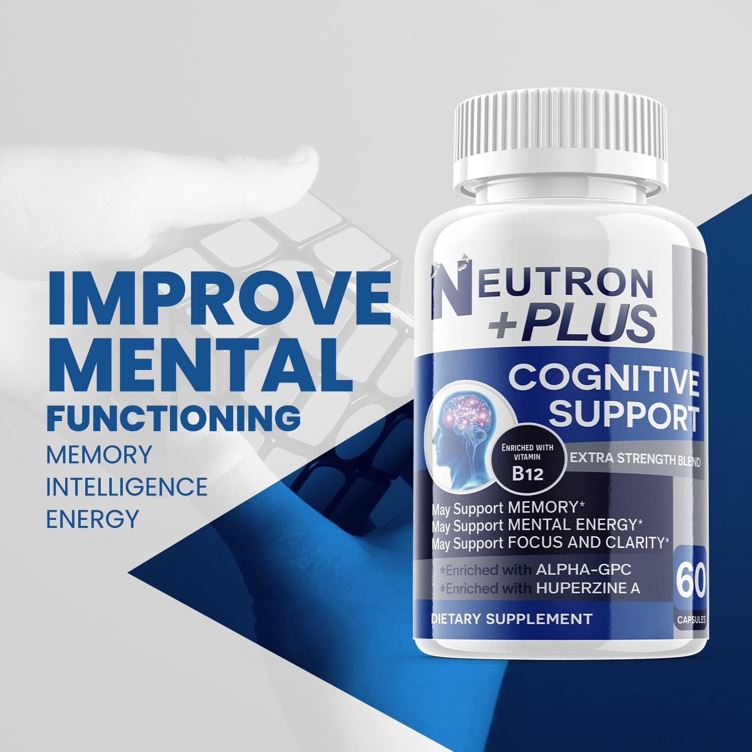 Neutron Plus – Pastillas nootrópicas de apoyo cognitivo (paquete de 5 ...