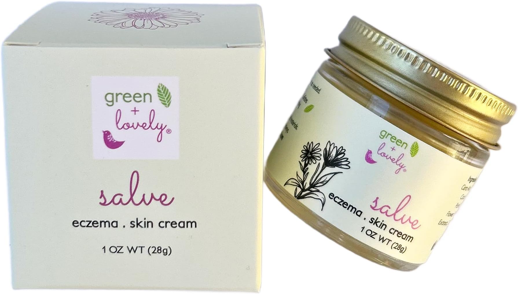 Amazon.com : Green + Lovely Herbal Salve with Calendula + Comfrey ...