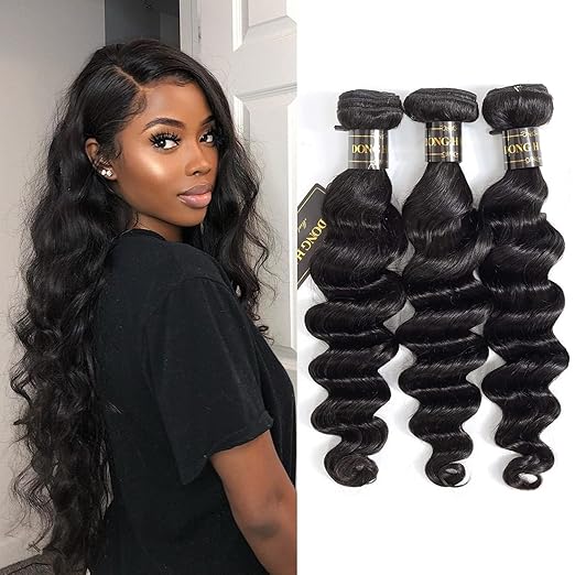 Amazon.com : DONG H hair Loose Deep Wave Bundles 100% Unprocessed ...