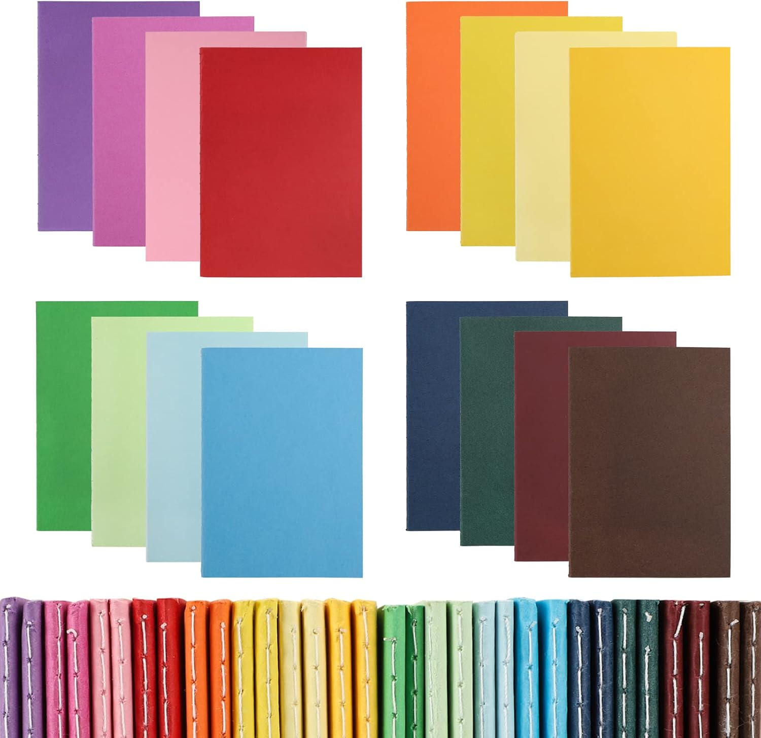 Amazon.com : JPSOR 32pcs 16 Colors Mini Notebooks Bulk, Small Pocket ...
