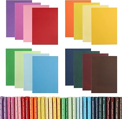 JPSOR 32pcs Blank Book, 16 Colors Unlined Plain Colorful Notebooks ...