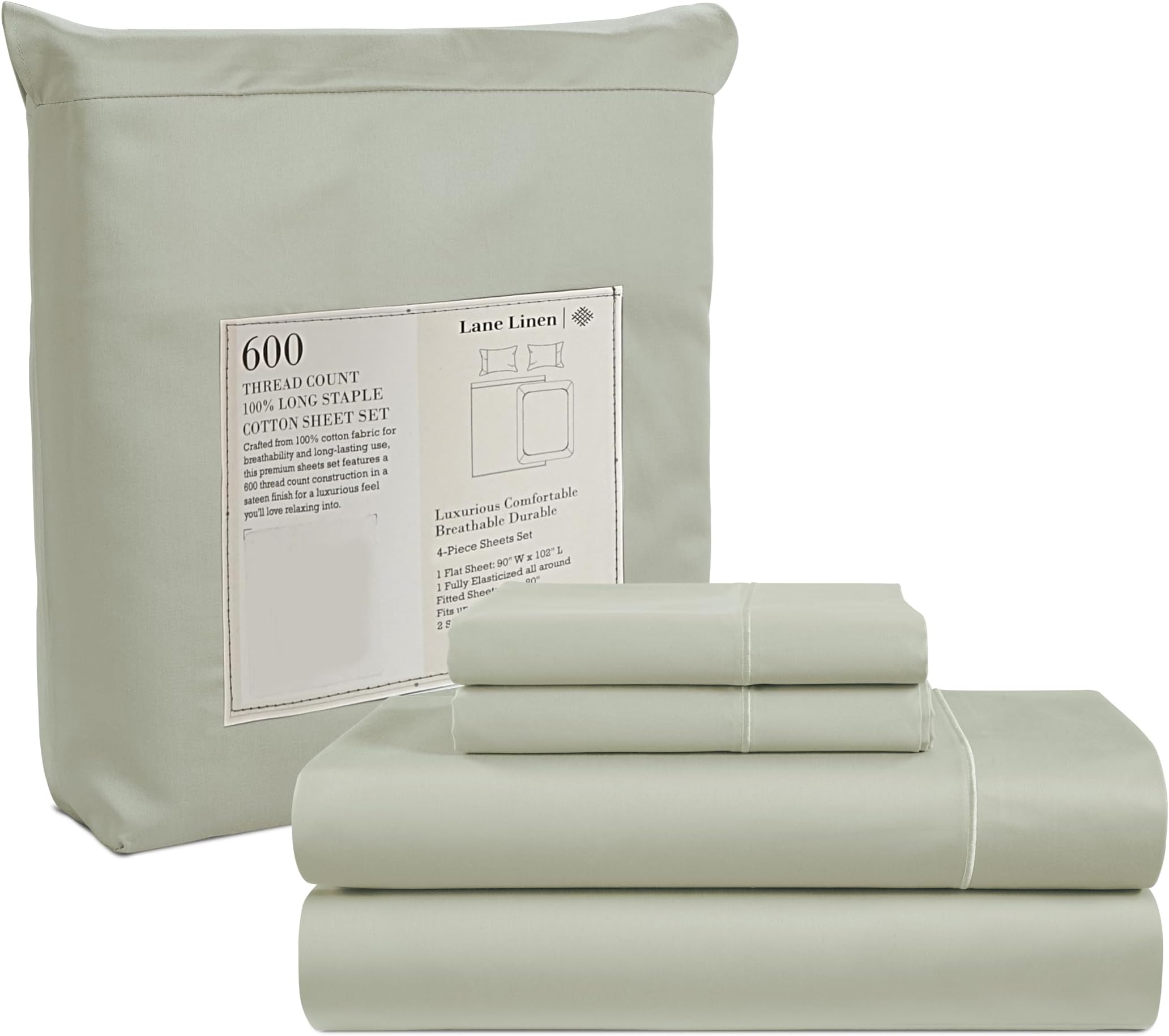 Amazon.com: Linen Closet Luxury Cotton 1200 Thread Count Hotel Luxury 4 ...