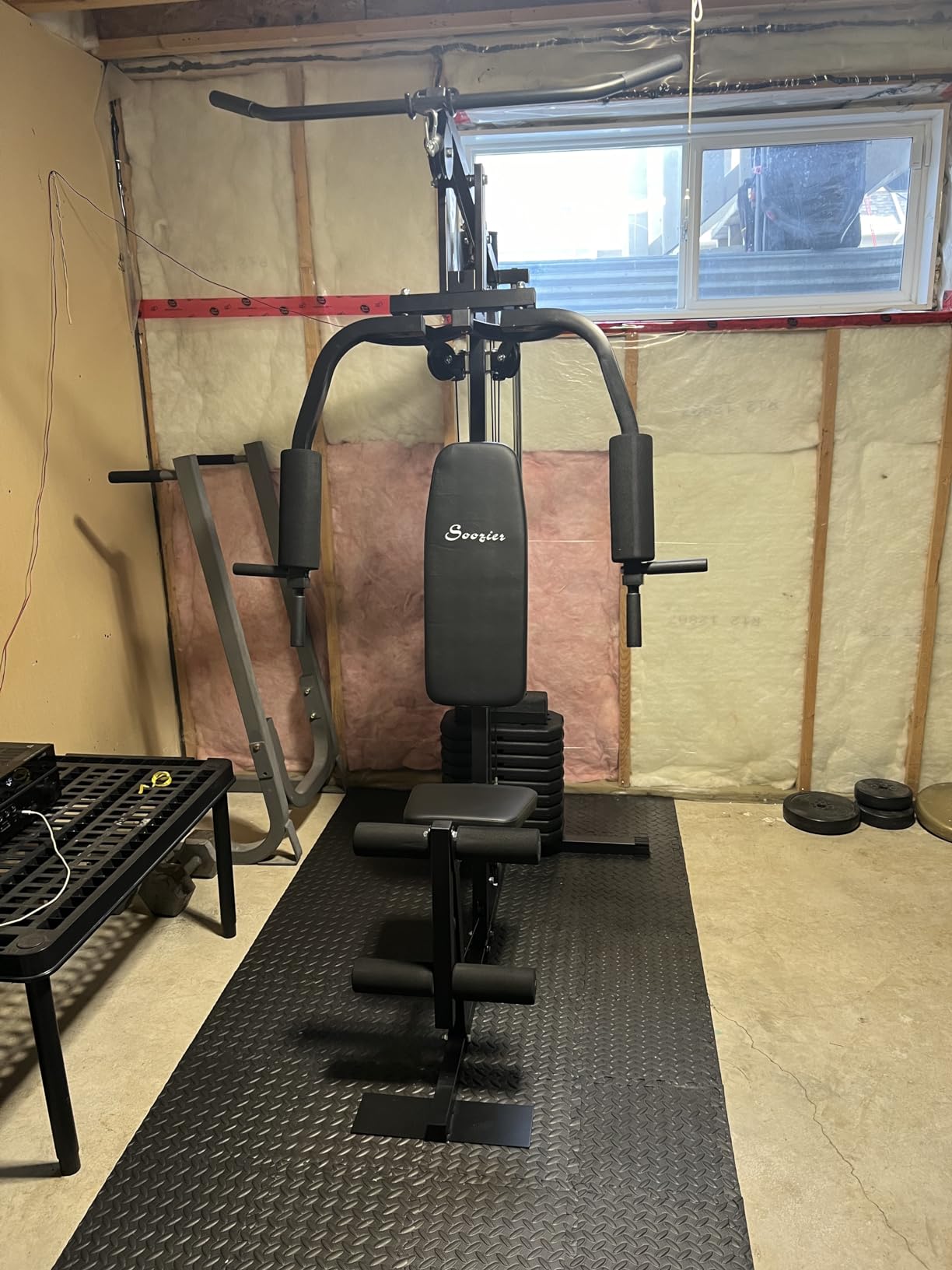 Soozier Home Gym Machine, Multifunction Gym Equipment with 99lbs Weight ...