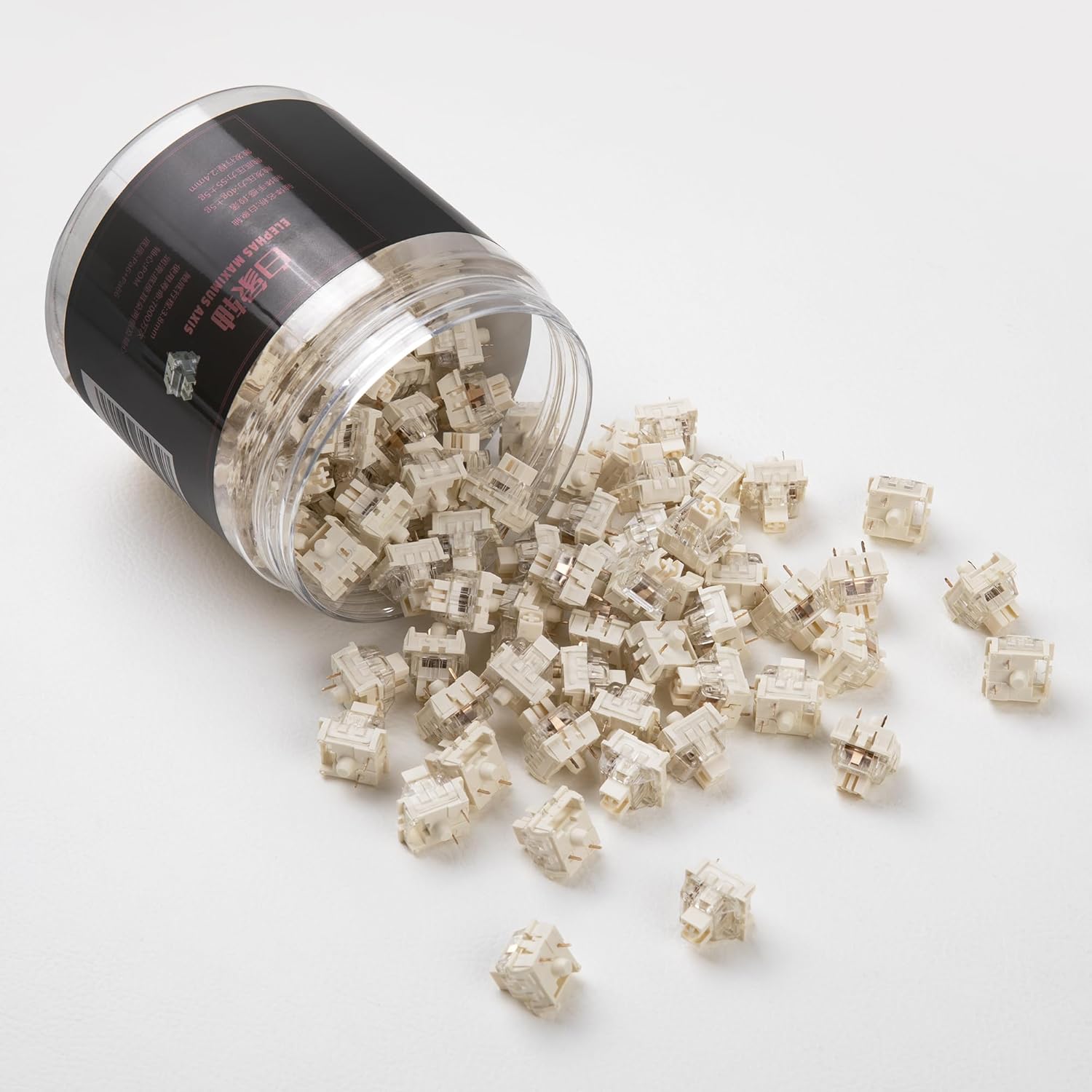 Camiysn Ivory White Tactile Keyboard Switches, 3 Pin 55gf Key Switches ...