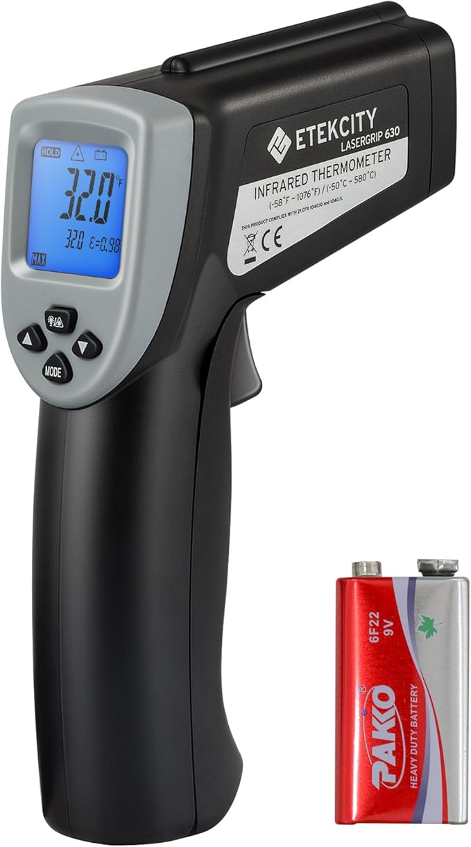 Amazon.com: Etekcity Dual Laser-58℉~1076℉ (-50℃ to 580℃) Non-contact ...
