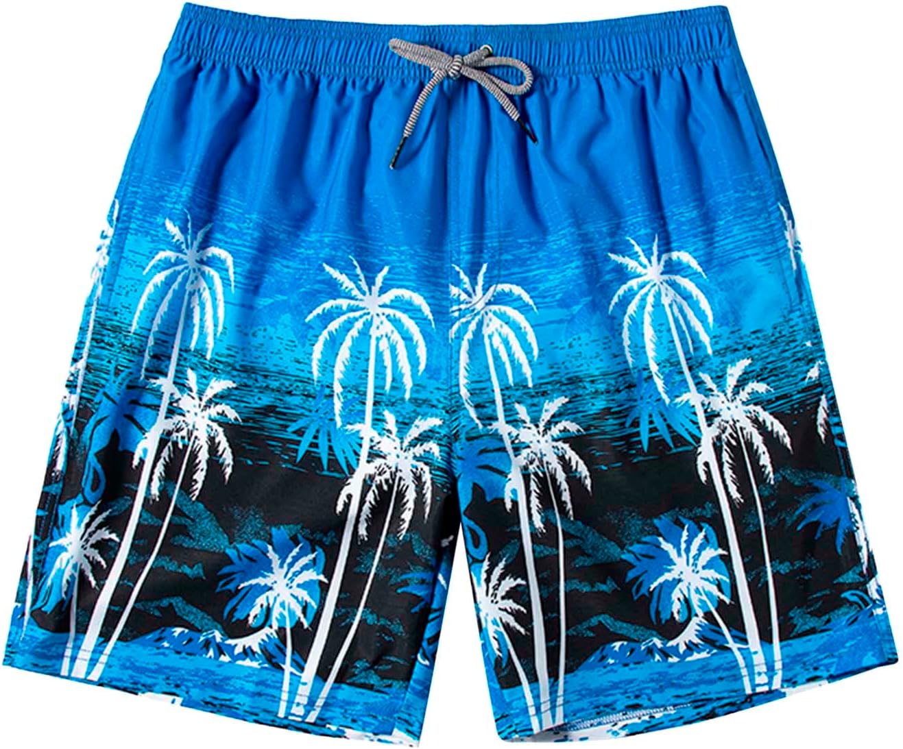 ZYXTIM Summer Beach Swimming Shorts with Pockets Drawstring Mesh Liner ...