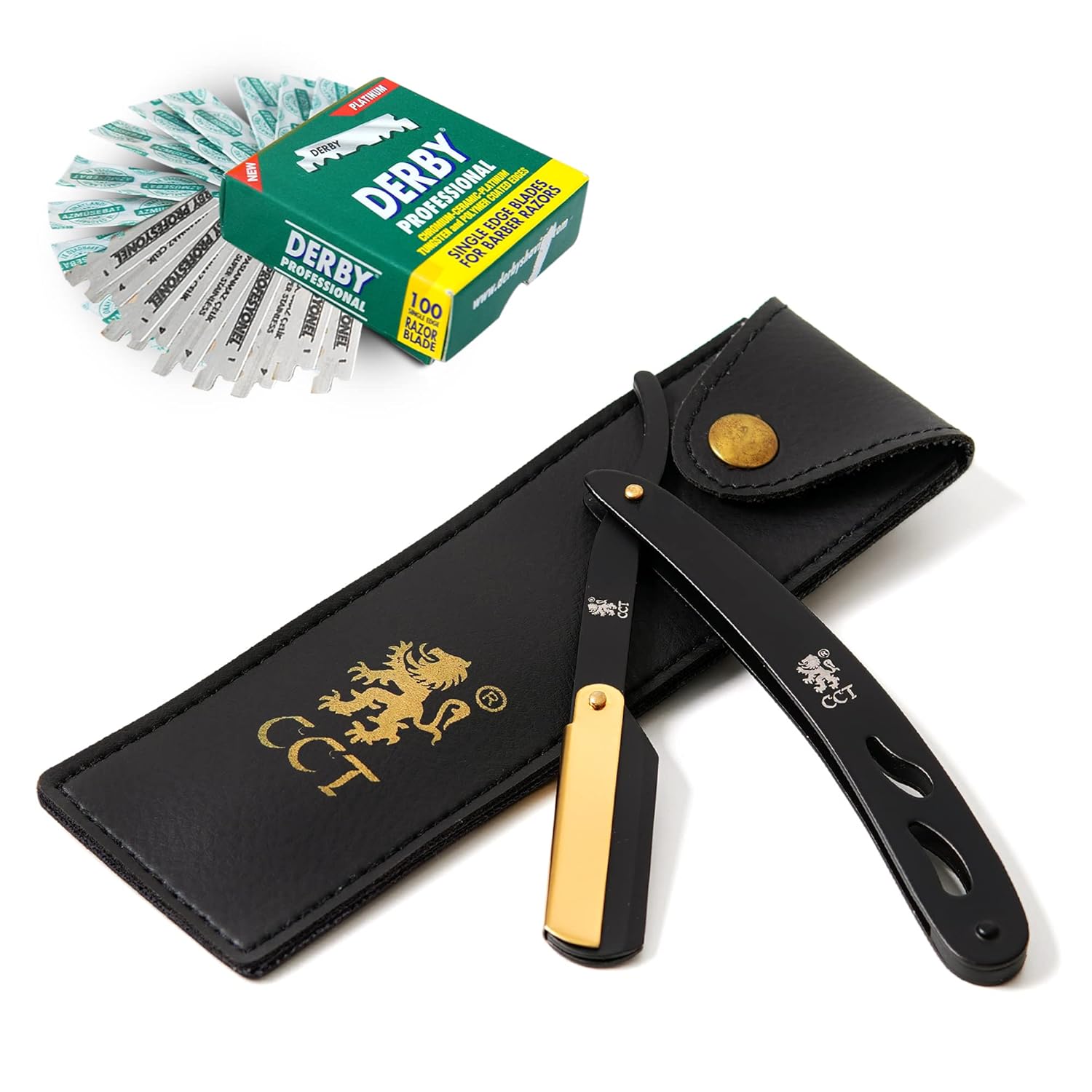 Amazon.com: The Cambridge Cutthroat® Cut Throat Razor Kit with Travel ...