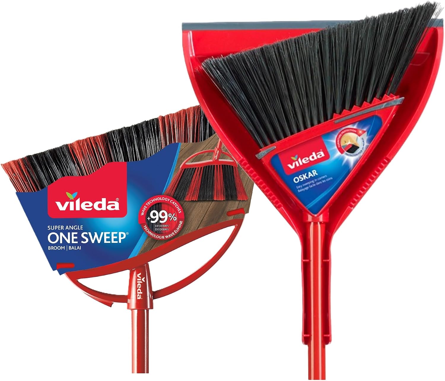 Complete indoor and outdoor broom set for efficient sweeping