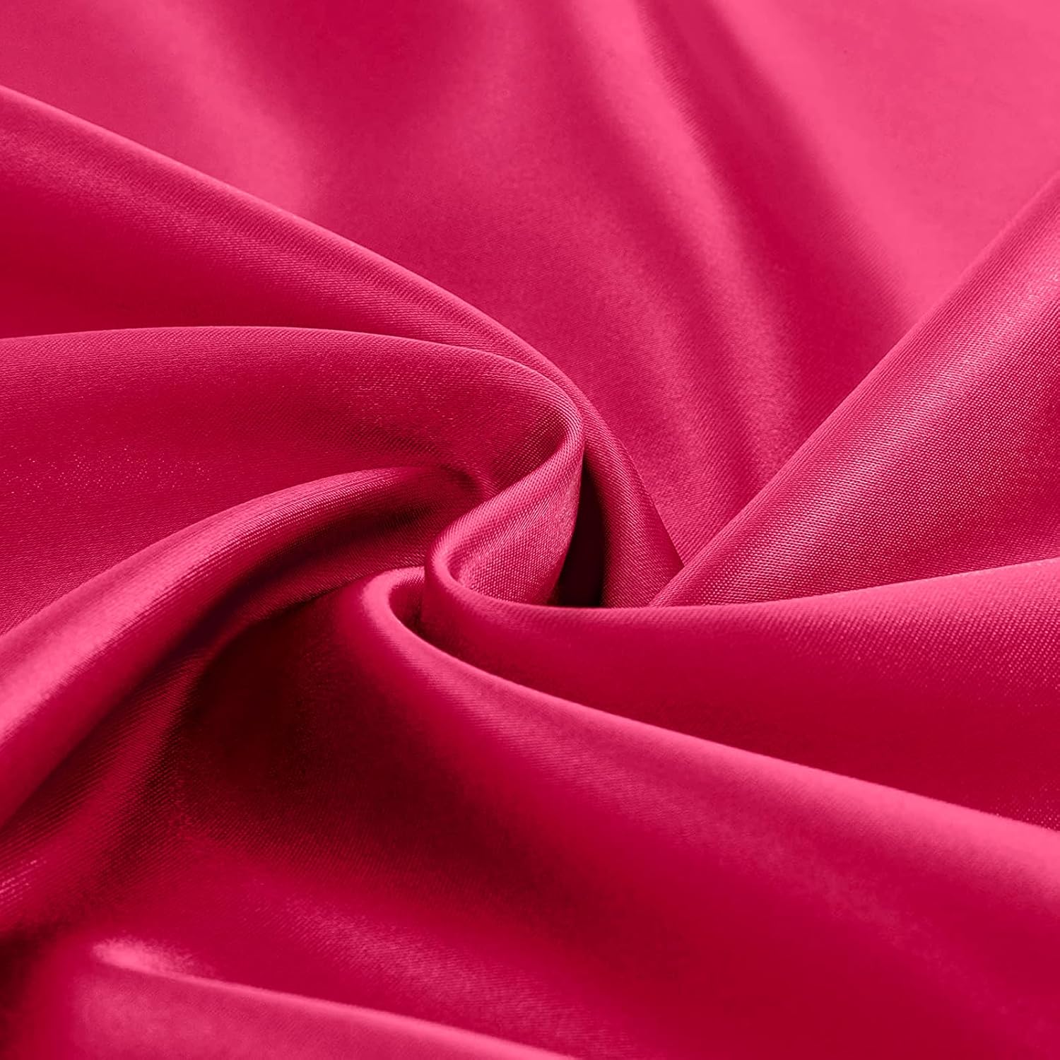 Amazon.com: Entisn Hot Pink Satin Fabric by The Yard, Silky Fabric 60 ...