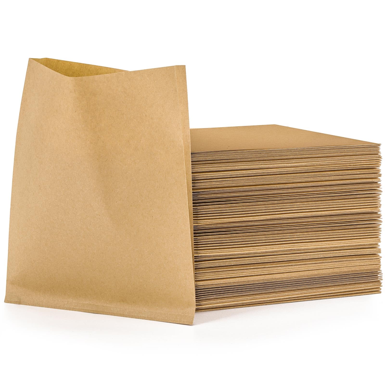 Amazon.com: 200 Pack Kraft Paper Sandwich & Cookie Bags, Greaseproof ...