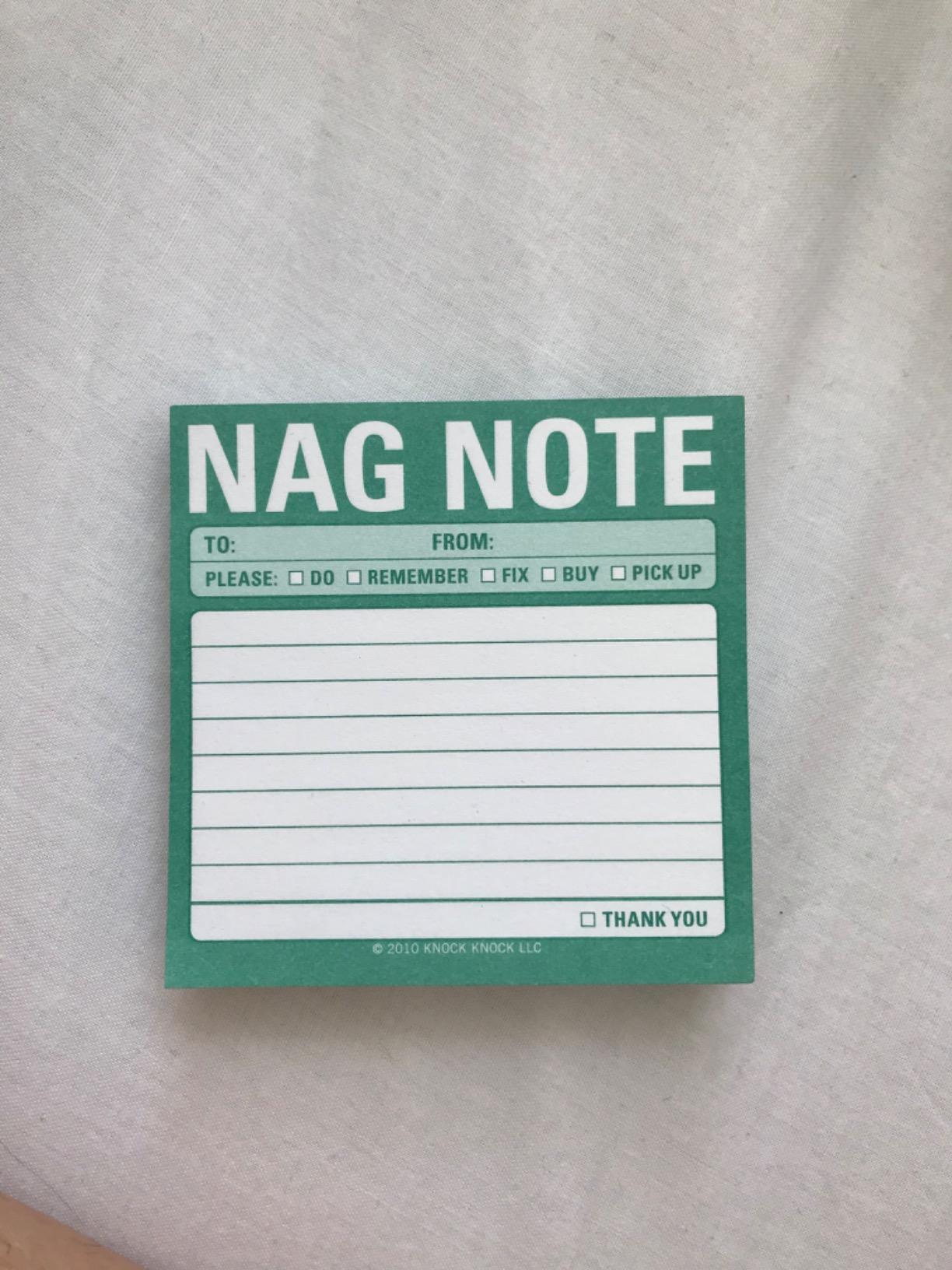 1-Count Knock Knock Nag Note Sticky Notes, to Do List Notepads, 3 x 3 ...