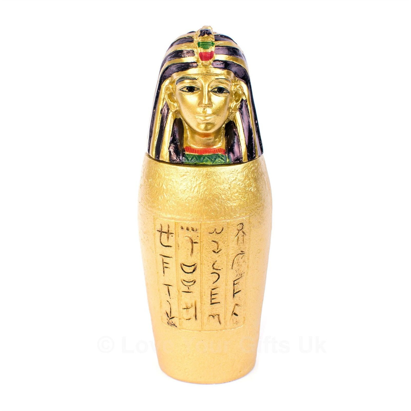 Egyptian Canopic Jars Set Of 4 Resin Decorative Unique Egyptian
