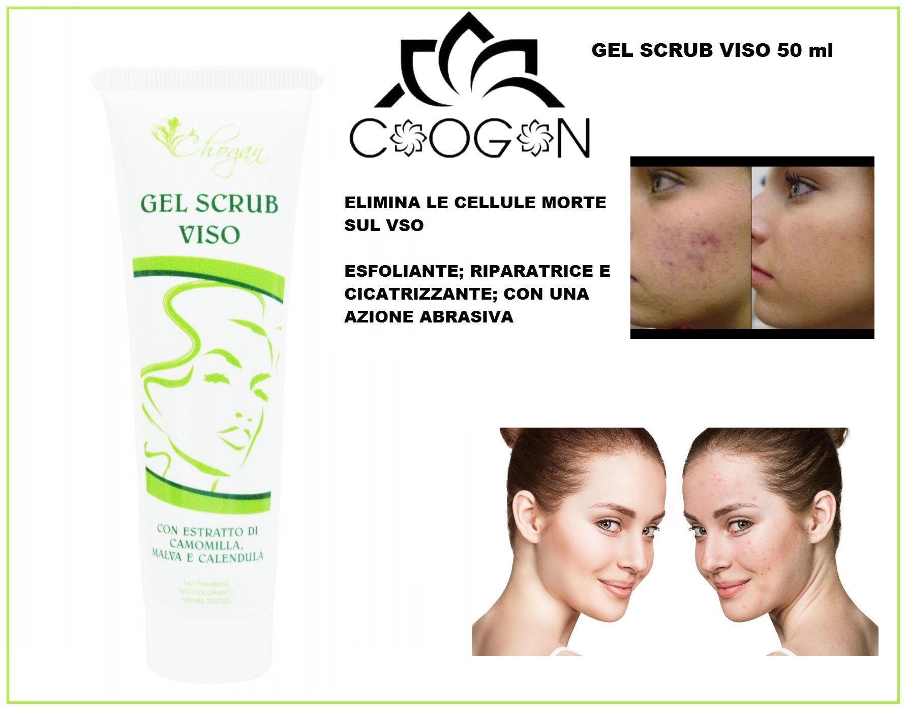 Chogan Gel Scrub Viso 50 ml : Amazon.de: Kosmetik