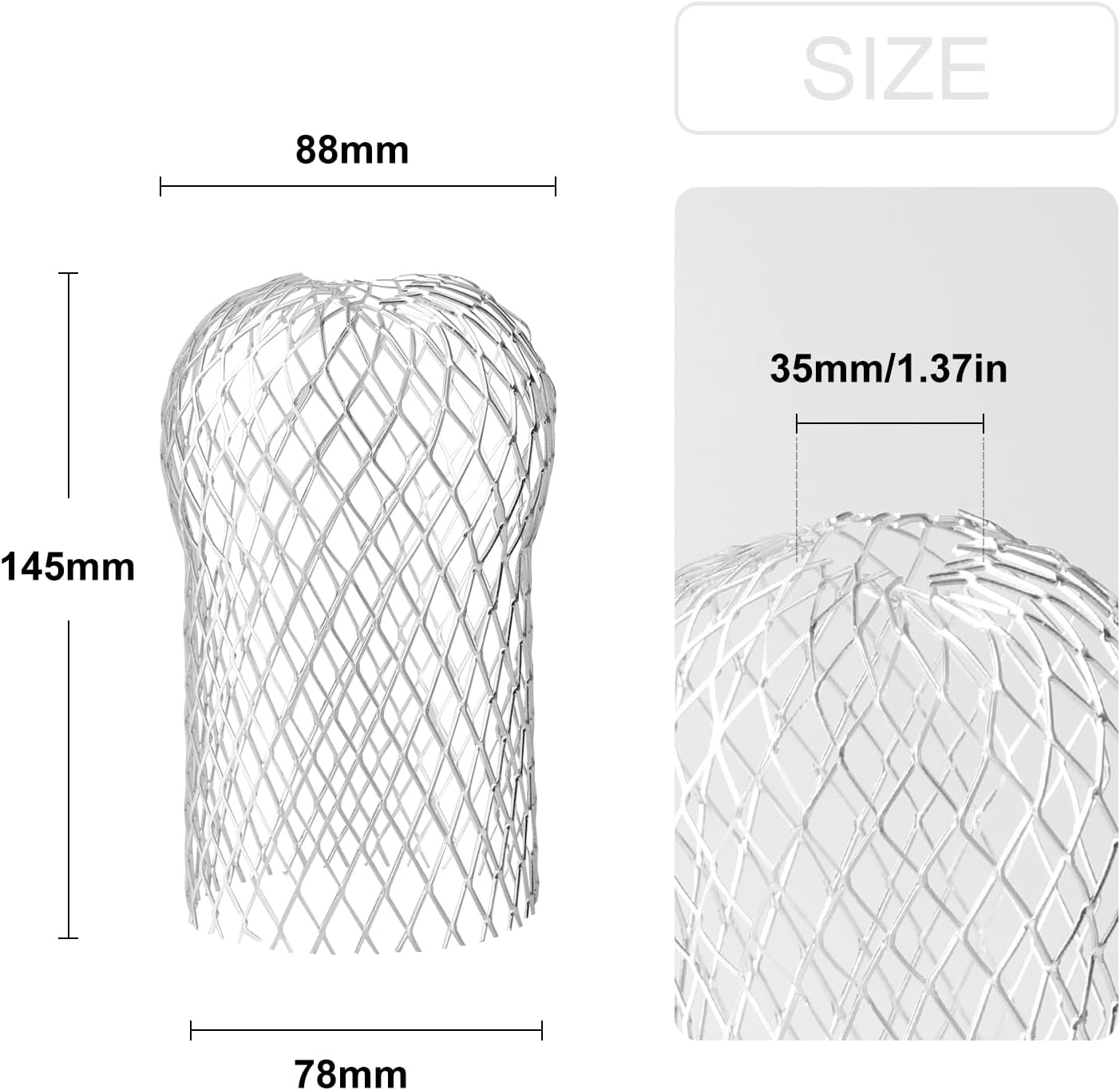 EFUTURETIME Gutter Sieve Downpipe Protection Aluminium Filter Grille ...