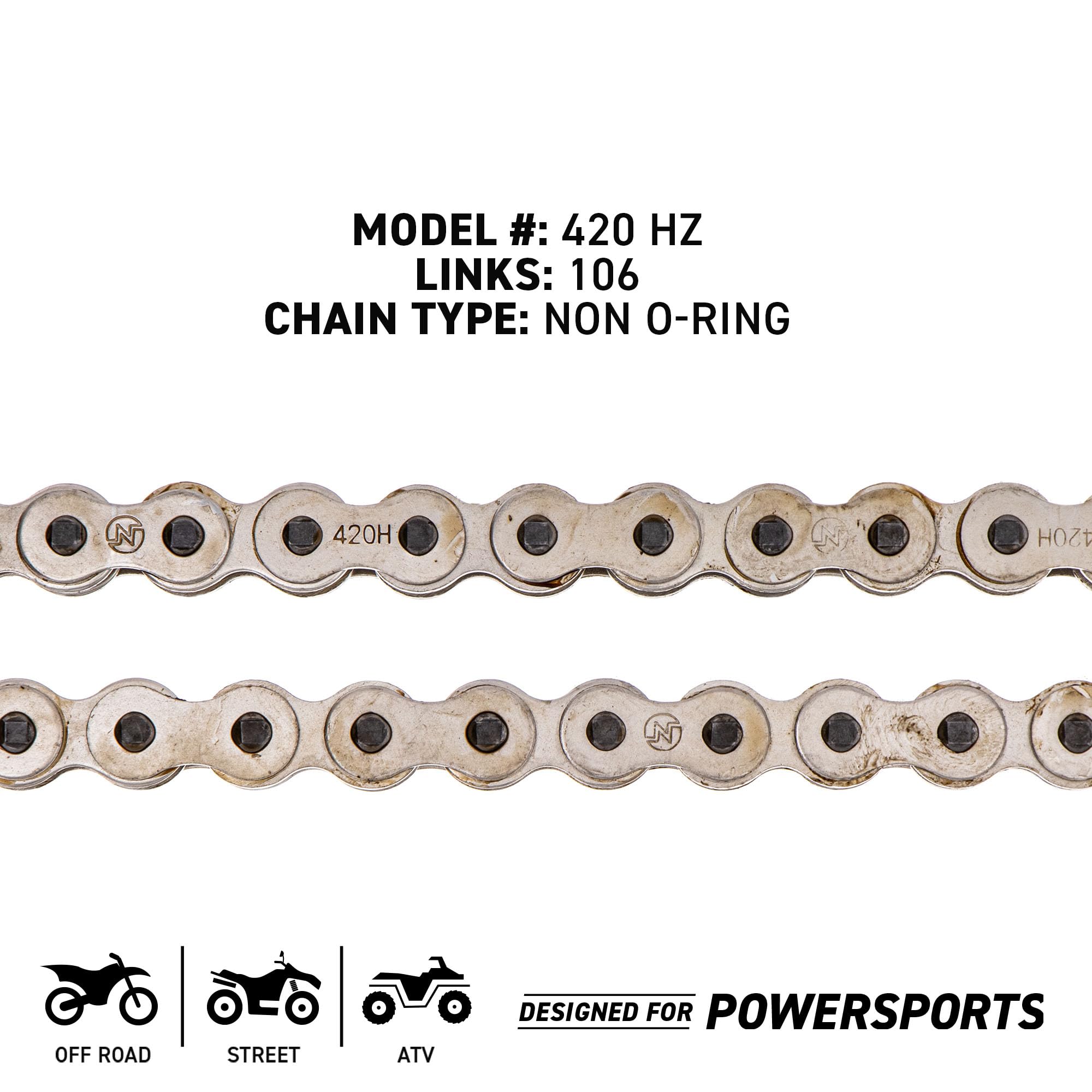Snapklik.com : NICHE 420 Drive Chain 106 Links Standard Non O-Ring
